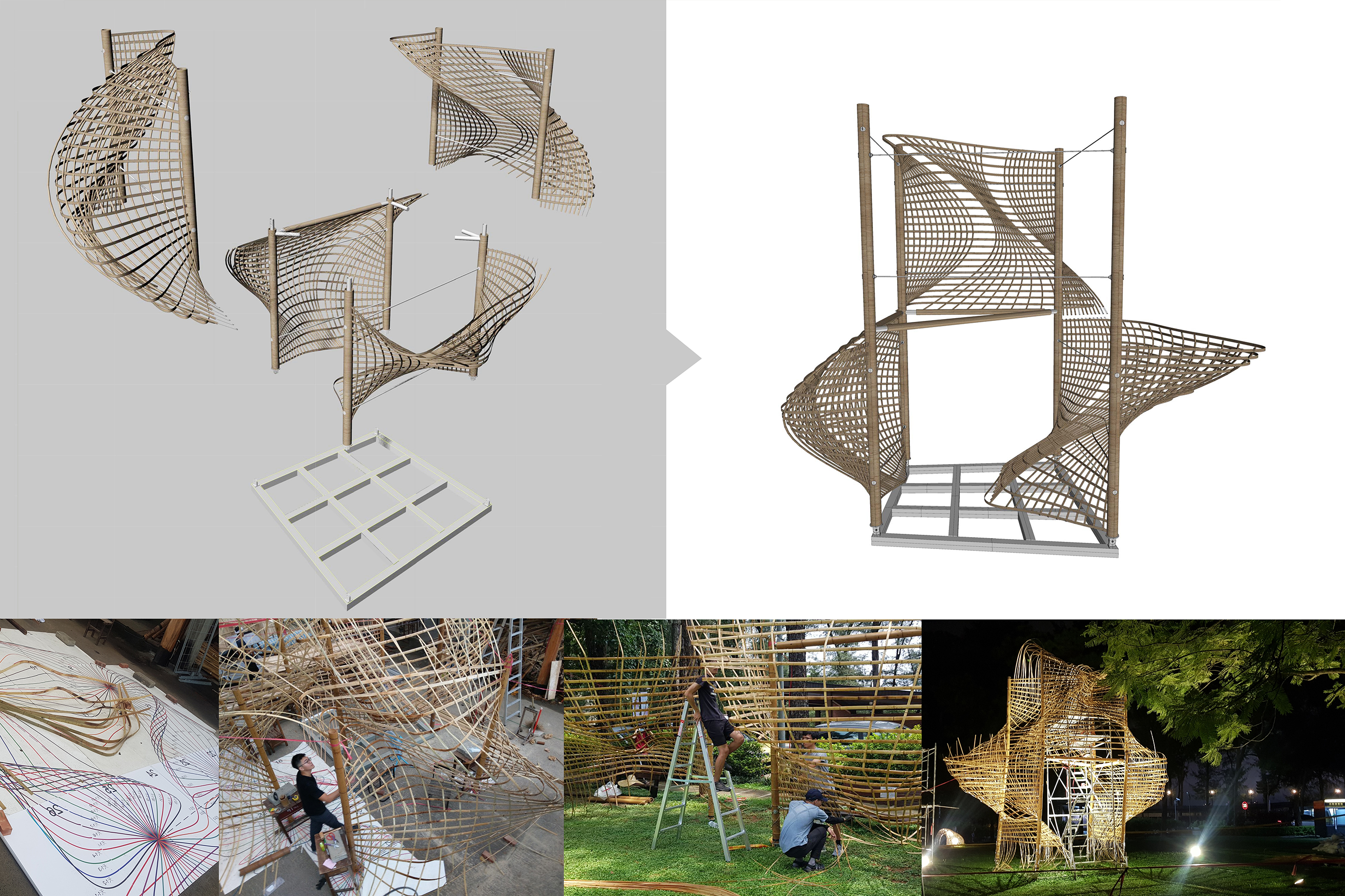 Connect / Digital Bamboo Pavilion by STUDIO A-light - Architizer