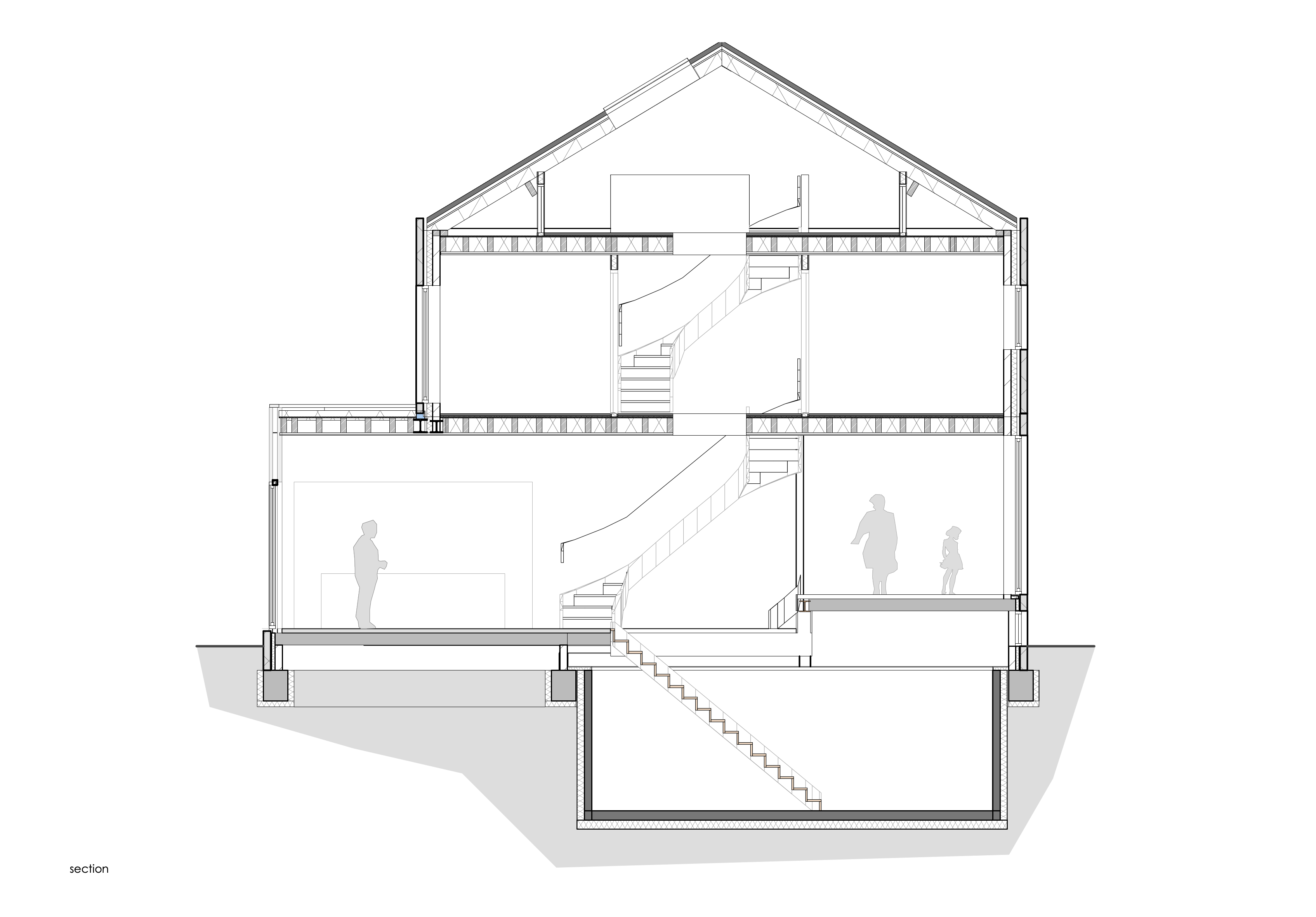 Concrete split-level house by derksen windt architecten - Architizer