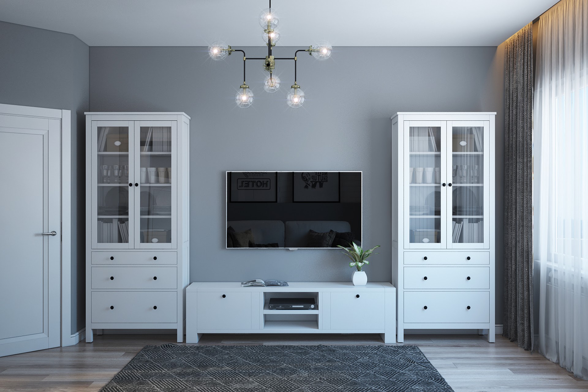 Living room in white color by archviz-studio - Architizer