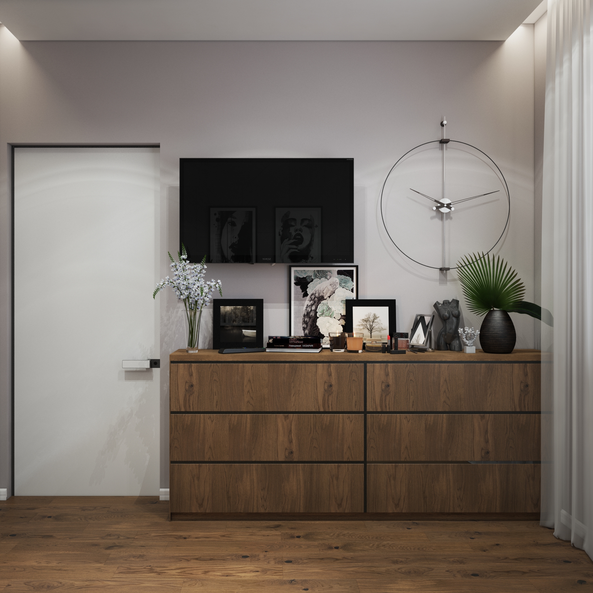 Bedroom with bright accents by archviz-studio - Architizer