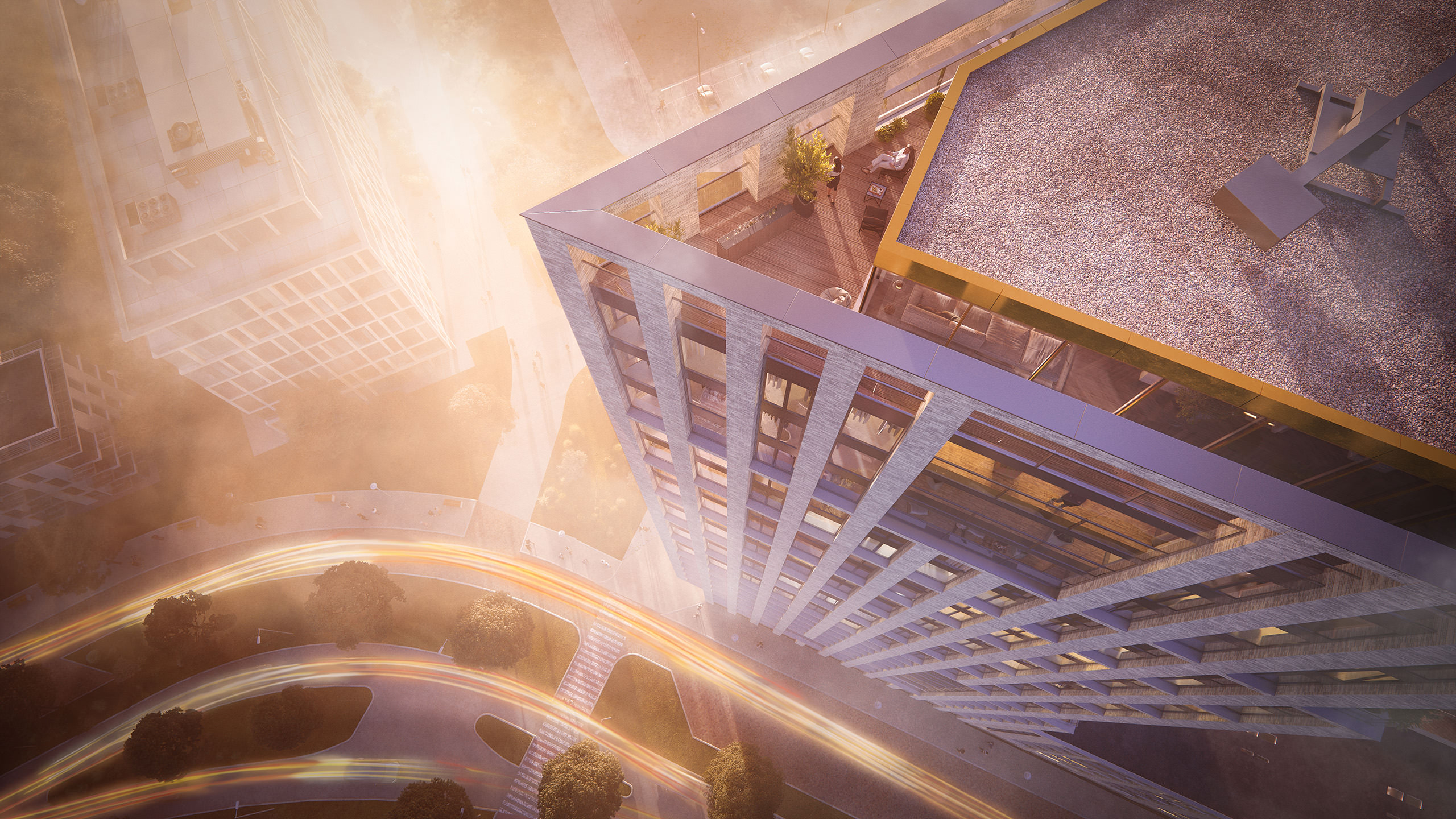 3D architectural rendering of a high rise in the Netherlands by Lunas ...