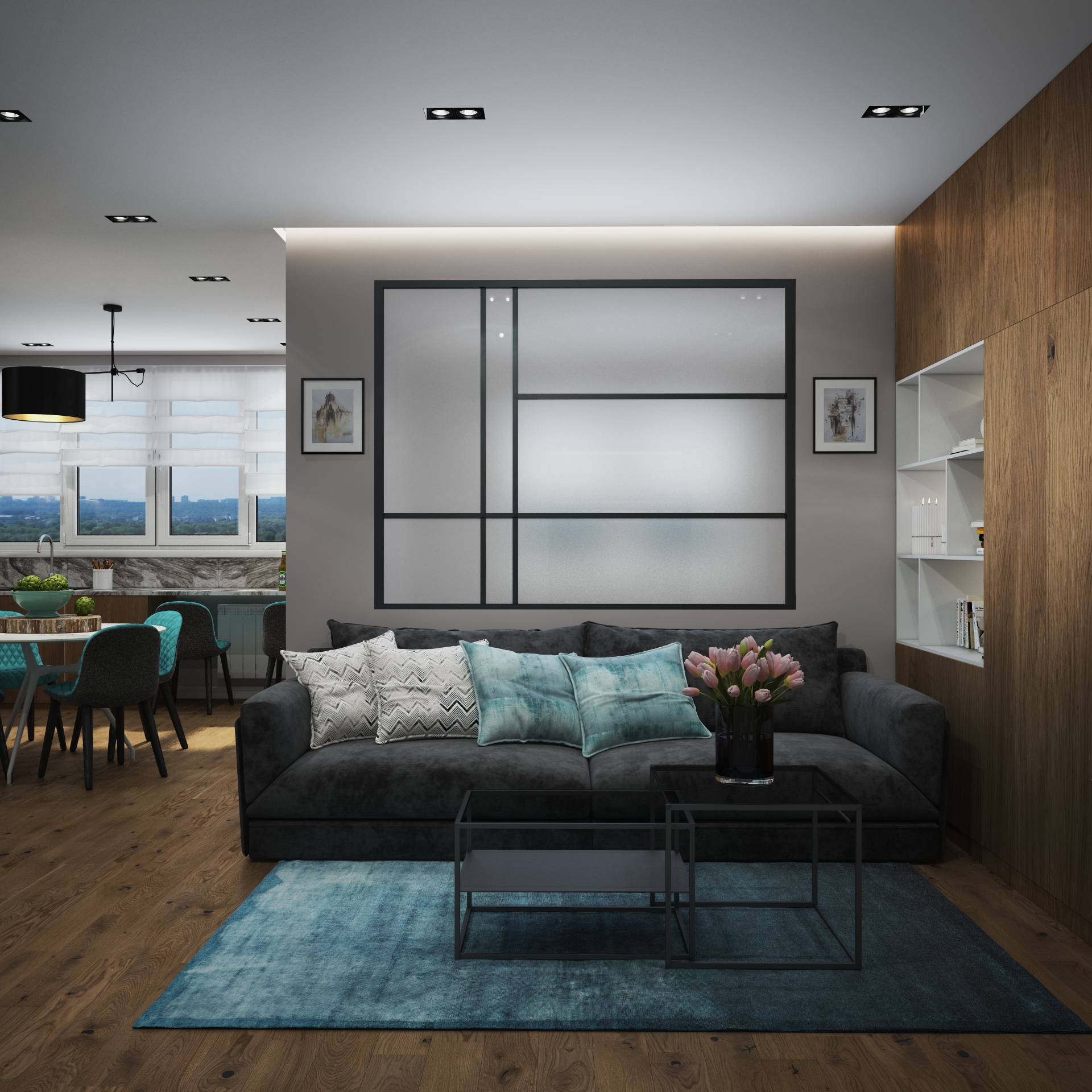 Interior of cozy studio by archviz-studio - Architizer