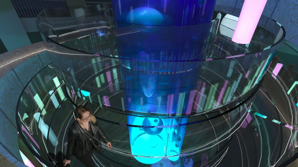 Noosphere - Interior of atriums inside J57 skyscraper in BROAD Town ...