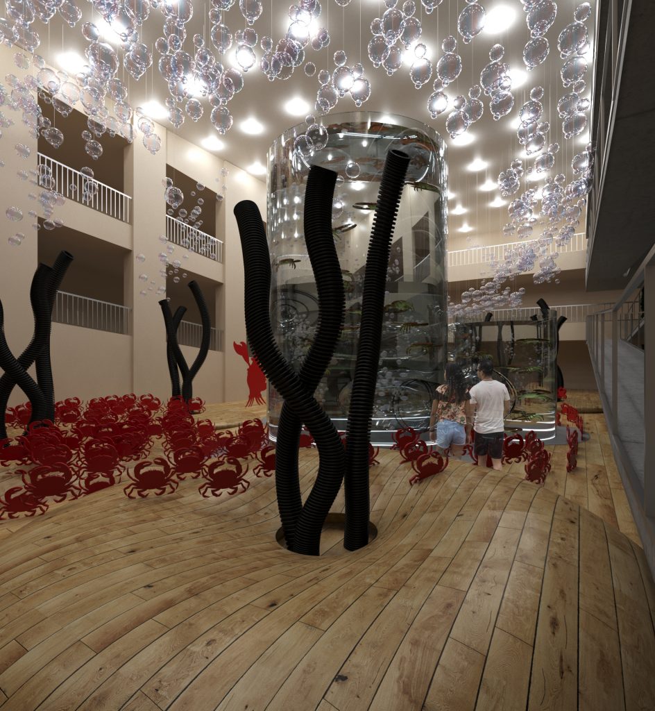 Noosphere - Interior of atriums inside J57 skyscraper in BROAD Town ...