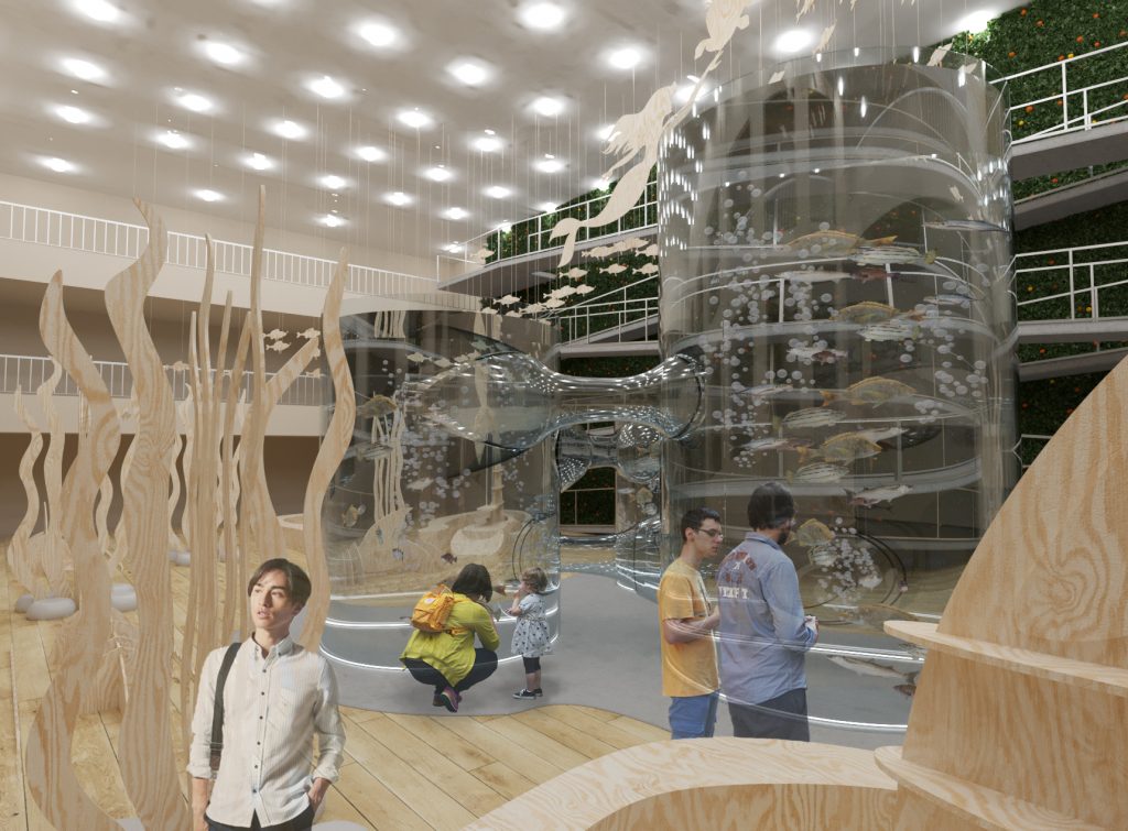 Noosphere - Interior of atriums inside J57 skyscraper in BROAD Town ...