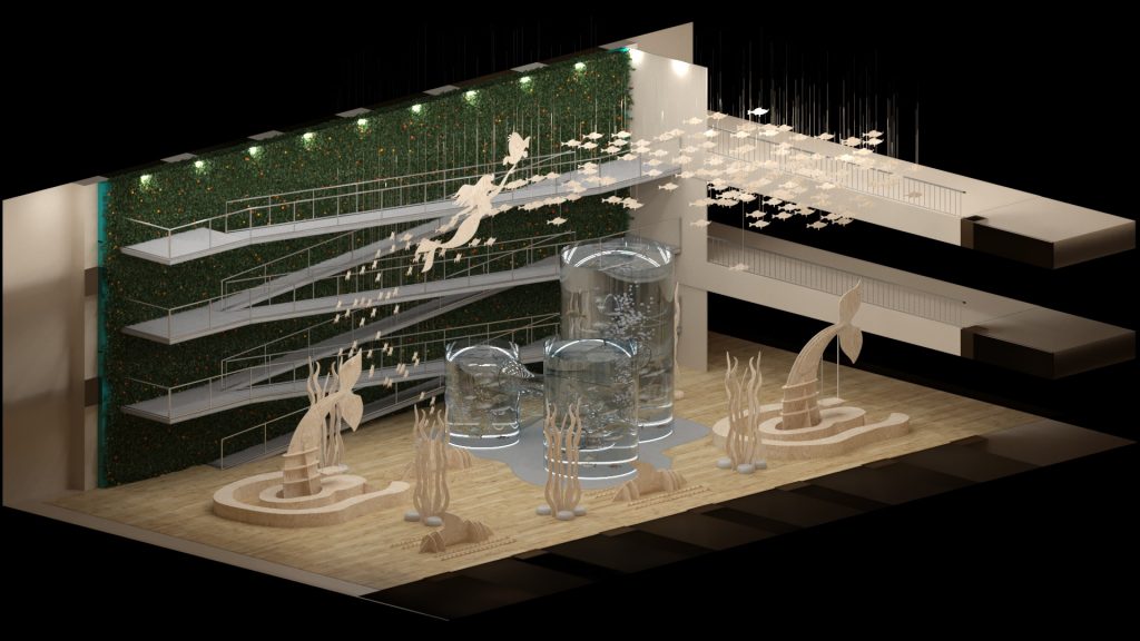 Noosphere - Interior of atriums inside J57 skyscraper in BROAD Town ...