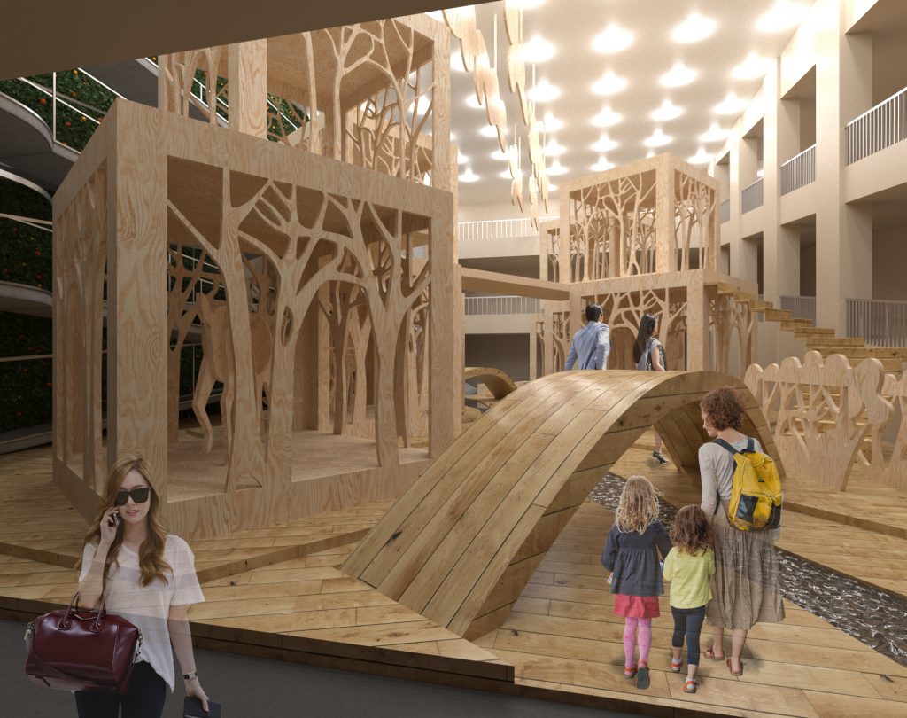 Noosphere - Interior of atriums inside J57 skyscraper in BROAD Town ...