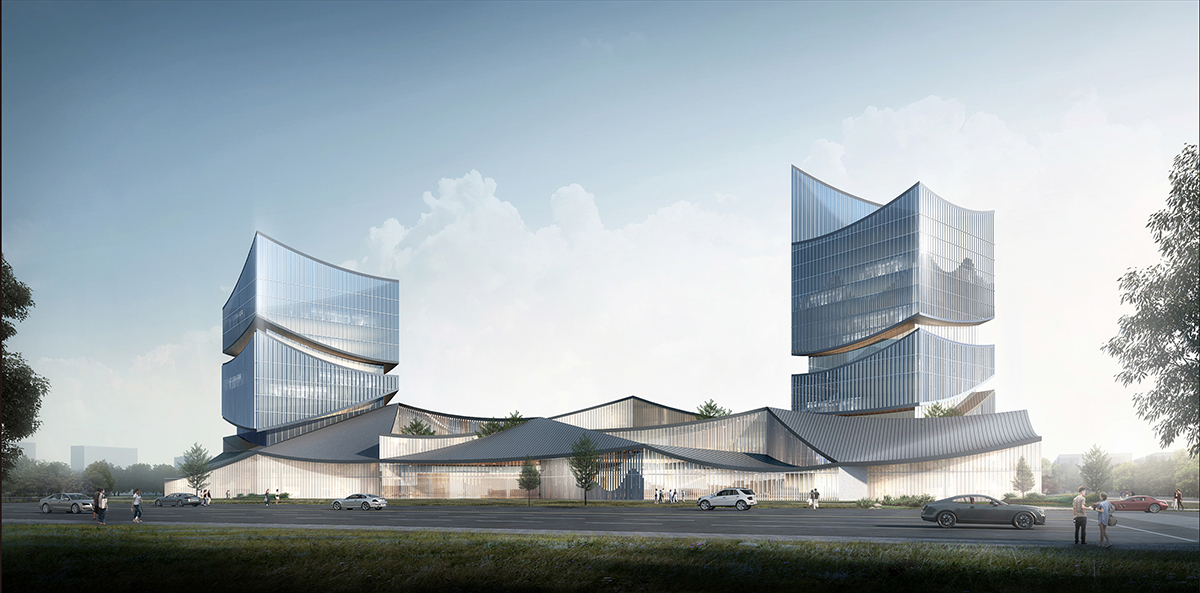 Rolling Hillscape_Quzhou Smart Town complex design by LYCS Architecture ...