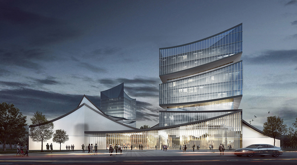 Rolling Hillscape_Quzhou Smart Town complex design by LYCS Architecture ...