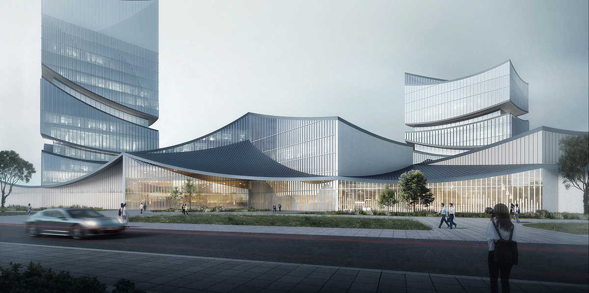 Rolling Hillscape_Quzhou Smart Town complex design by LYCS Architecture ...