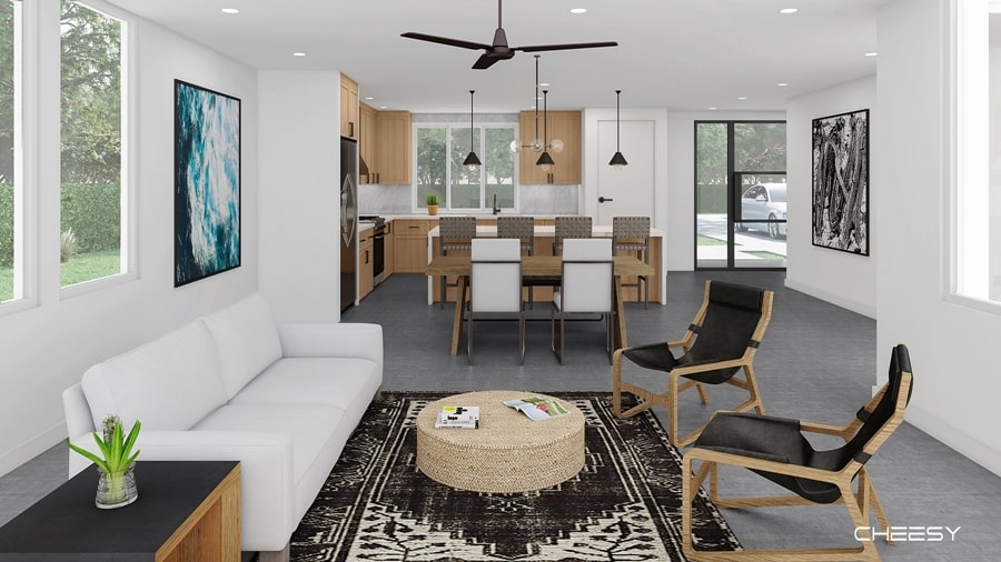 Living Room Interior Rendering by THE CHEESY | VISUAL STUDIO - Architizer