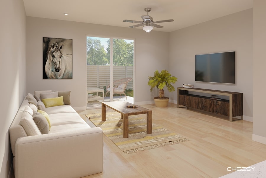 Living Room Interior Rendering by THE CHEESY | VISUAL STUDIO - Architizer