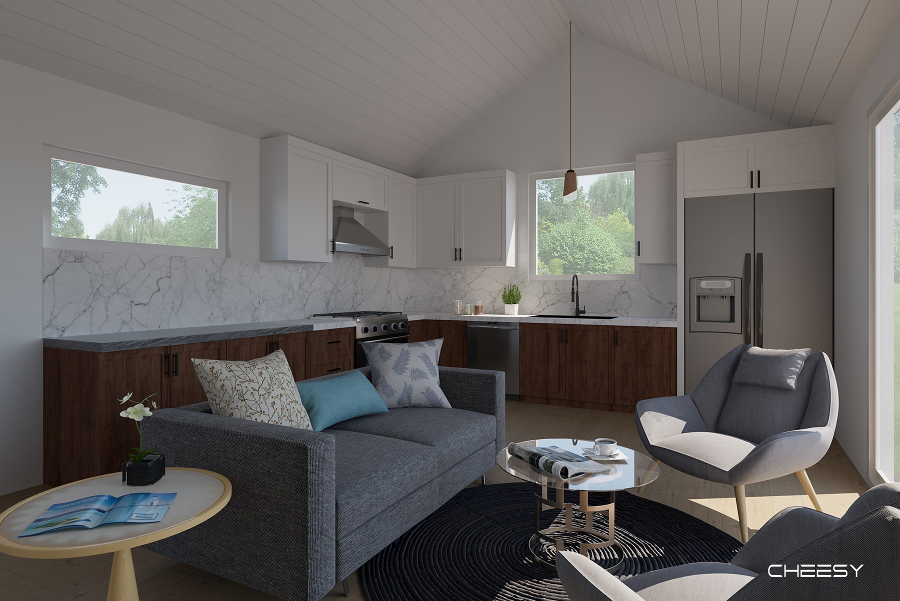 Kitchen Interior Rendering by THE CHEESY | VISUAL STUDIO - Architizer