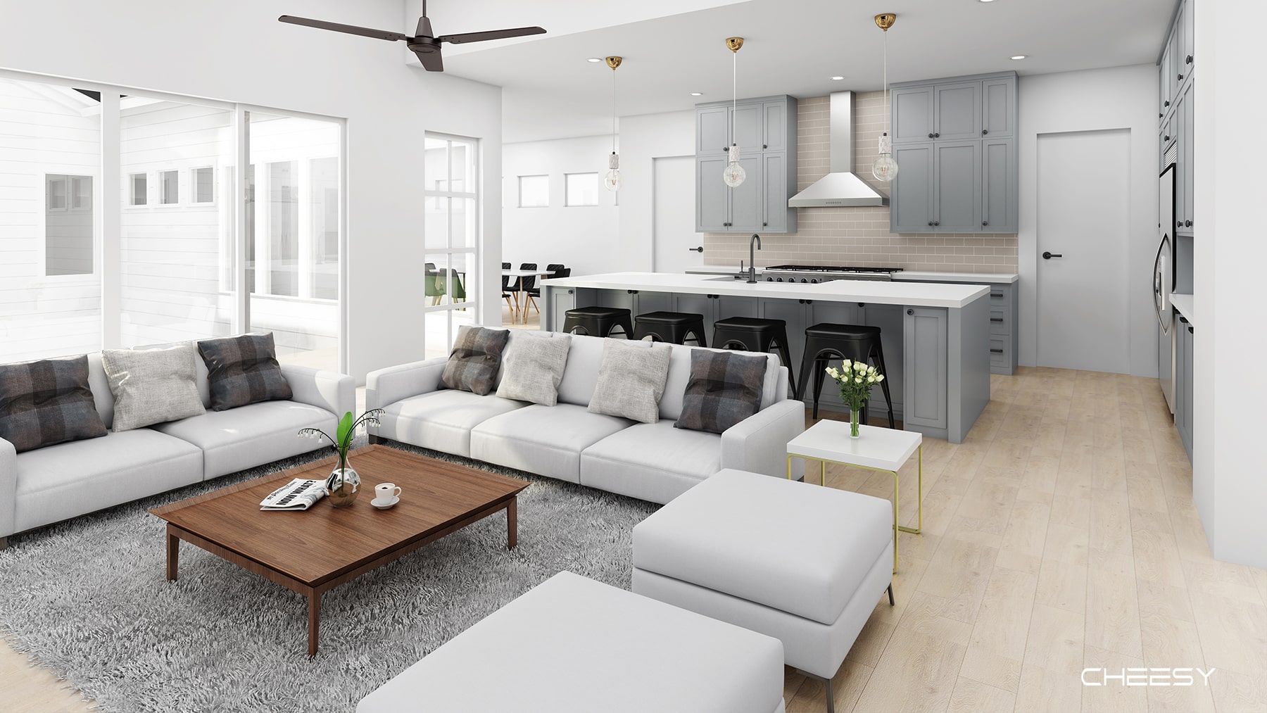 Kitchen Interior Rendering by THE CHEESY | VISUAL STUDIO - Architizer