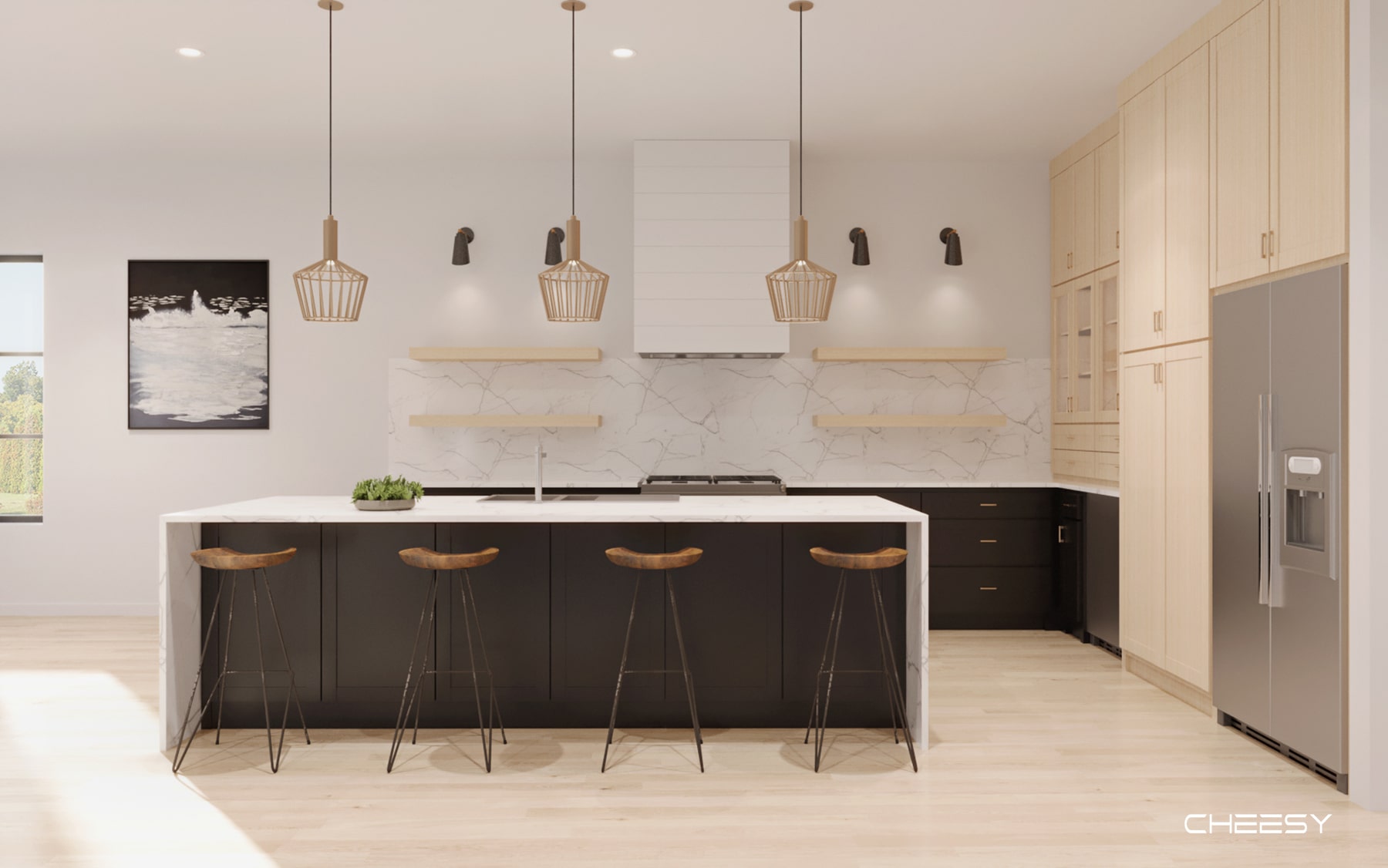 Kitchen Interior Rendering by THE CHEESY | VISUAL STUDIO - Architizer