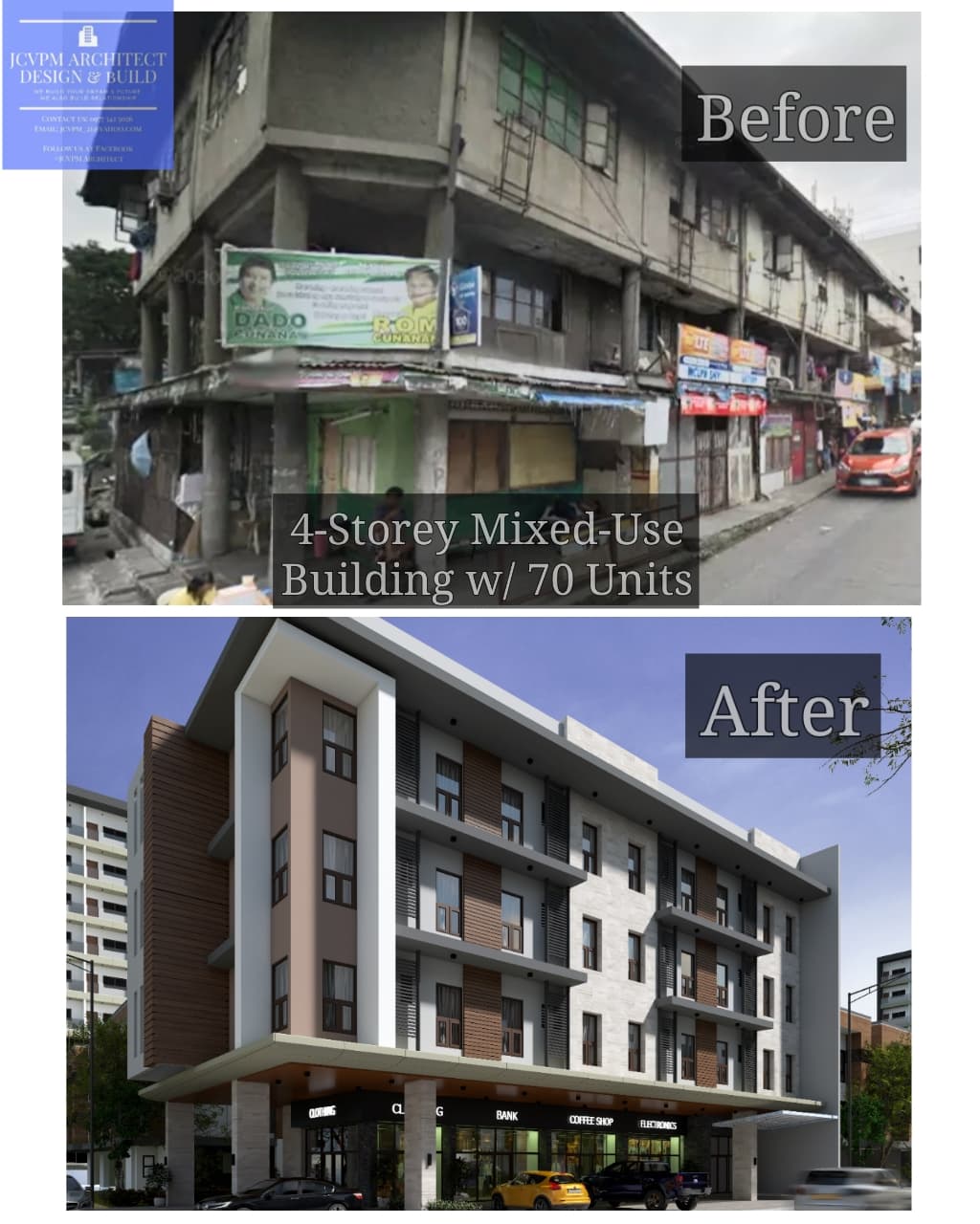 4-Storey Mixed Used Dorm Hotel by JCVPM Architect Design Build - Architizer