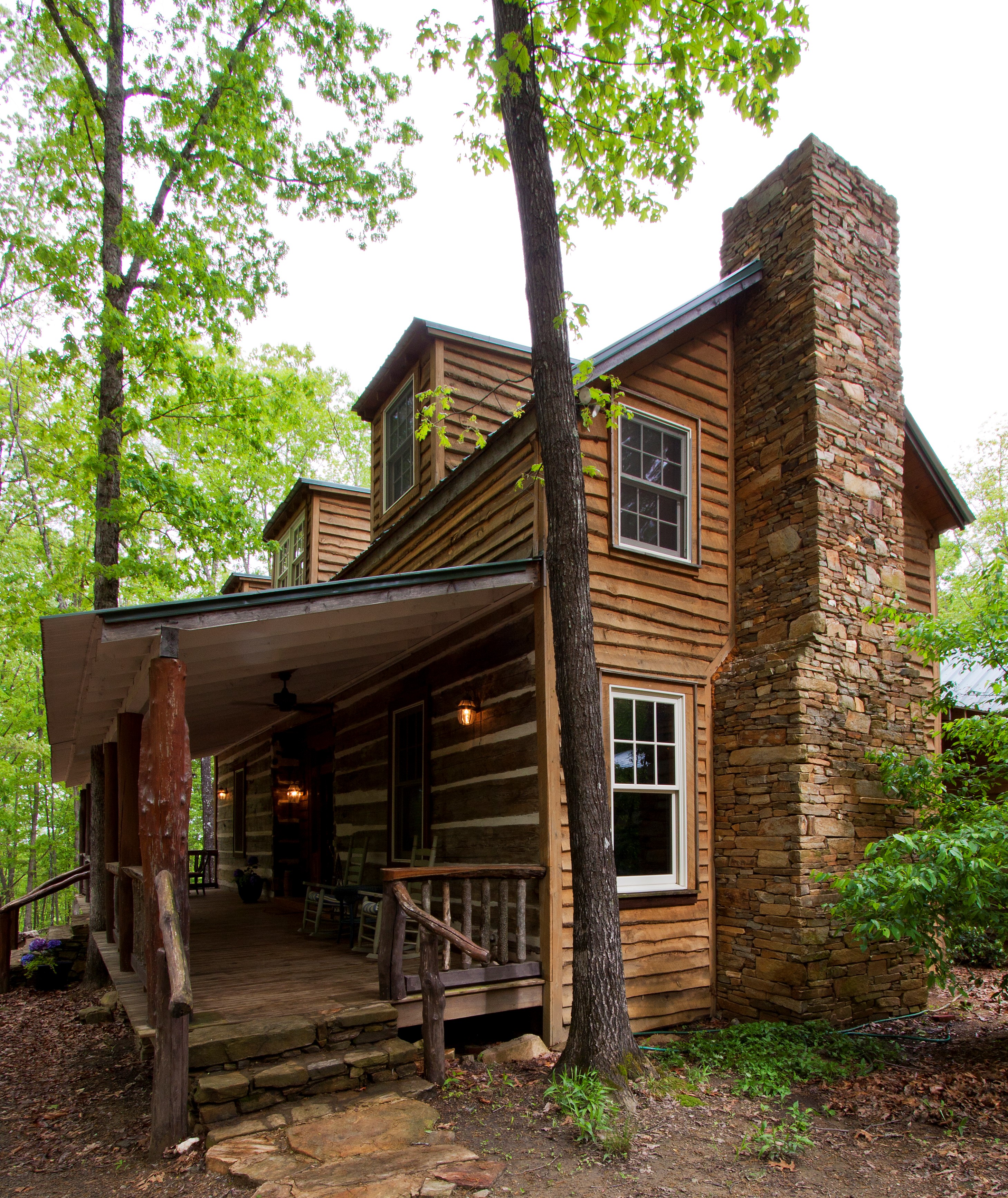 Talking Rock Log Cabin by Alan Clark Architects, LLC - Architizer