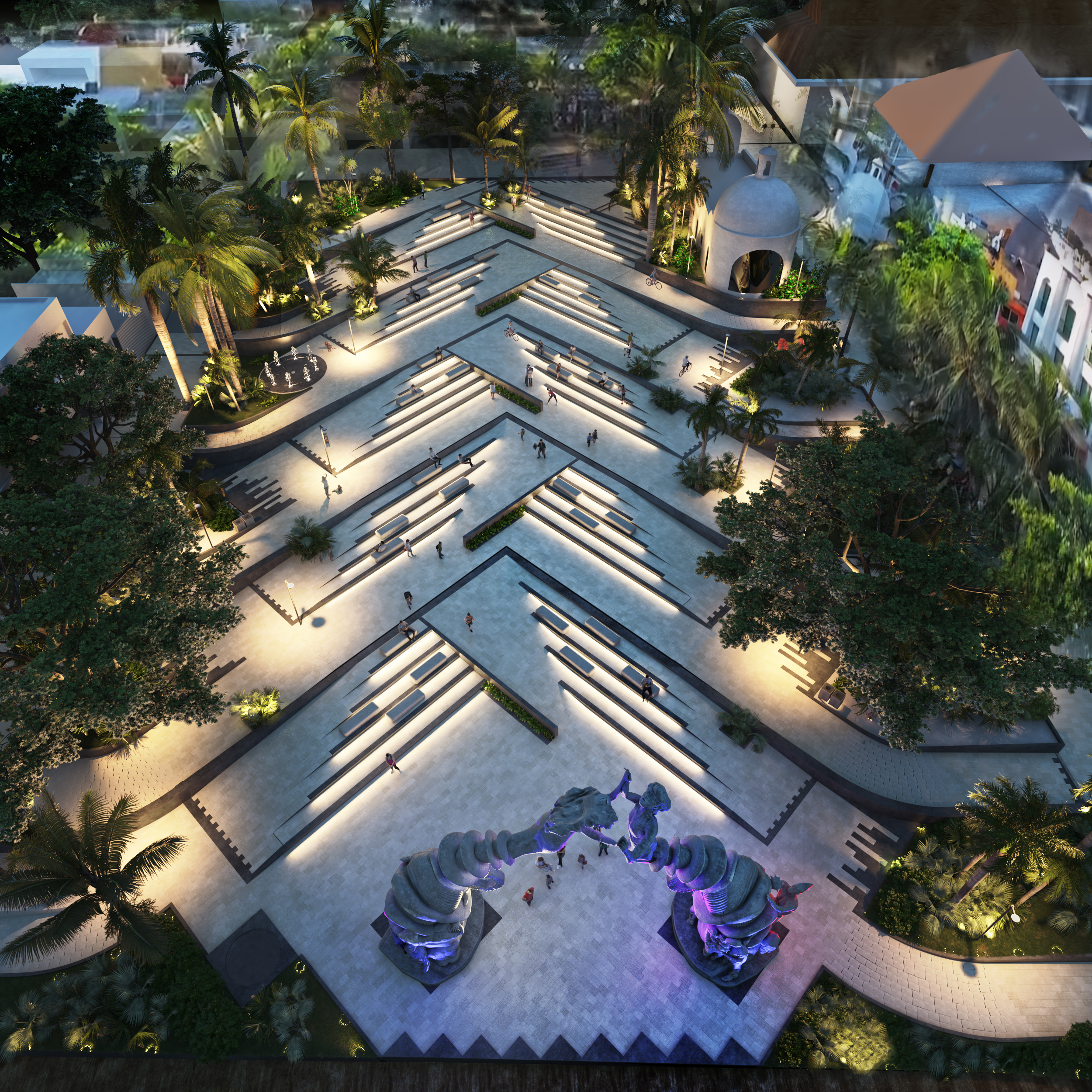 Viewpoint plaza park by Studio 360 - Architizer