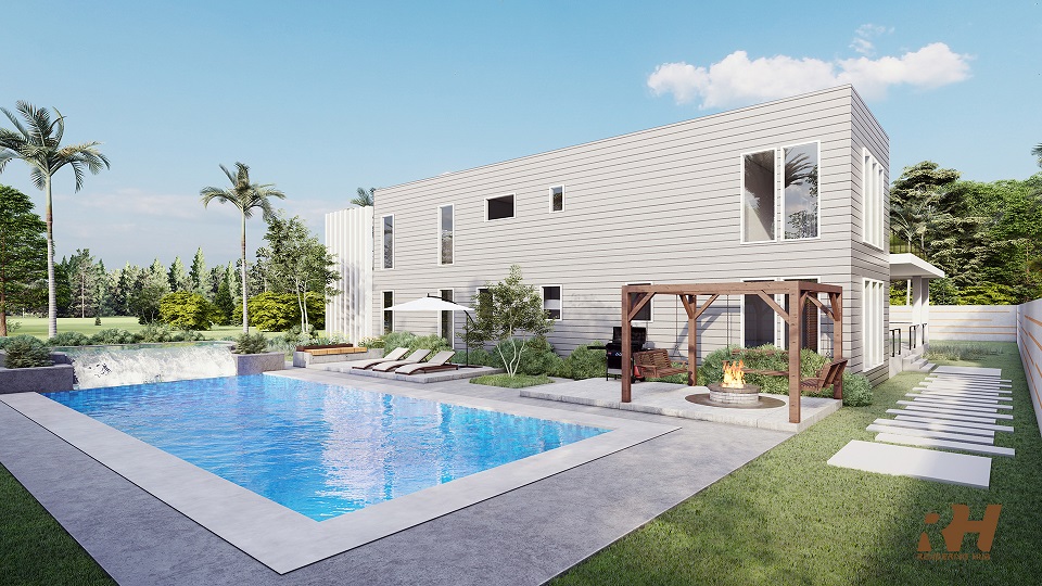 Pool House Exterior Design by Rendering Hub - Architizer
