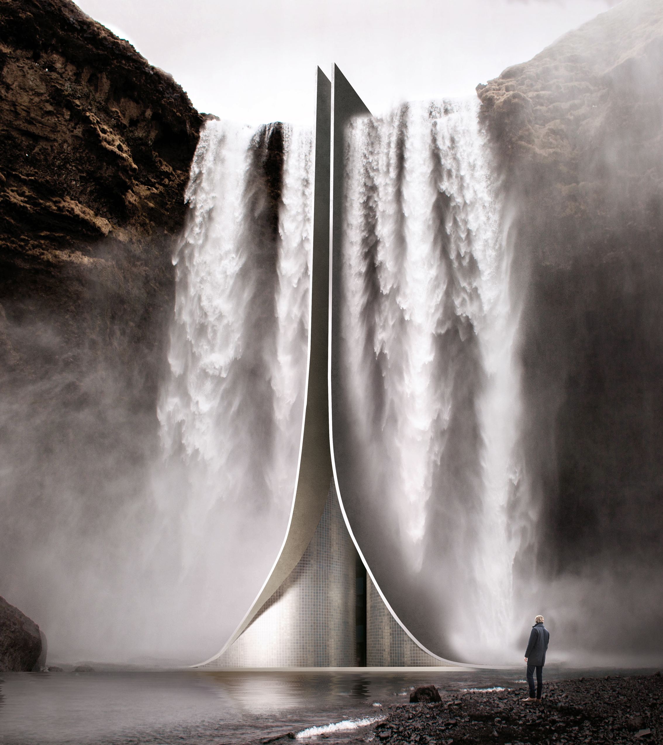 Waterfall Temple by Antireality - Architizer