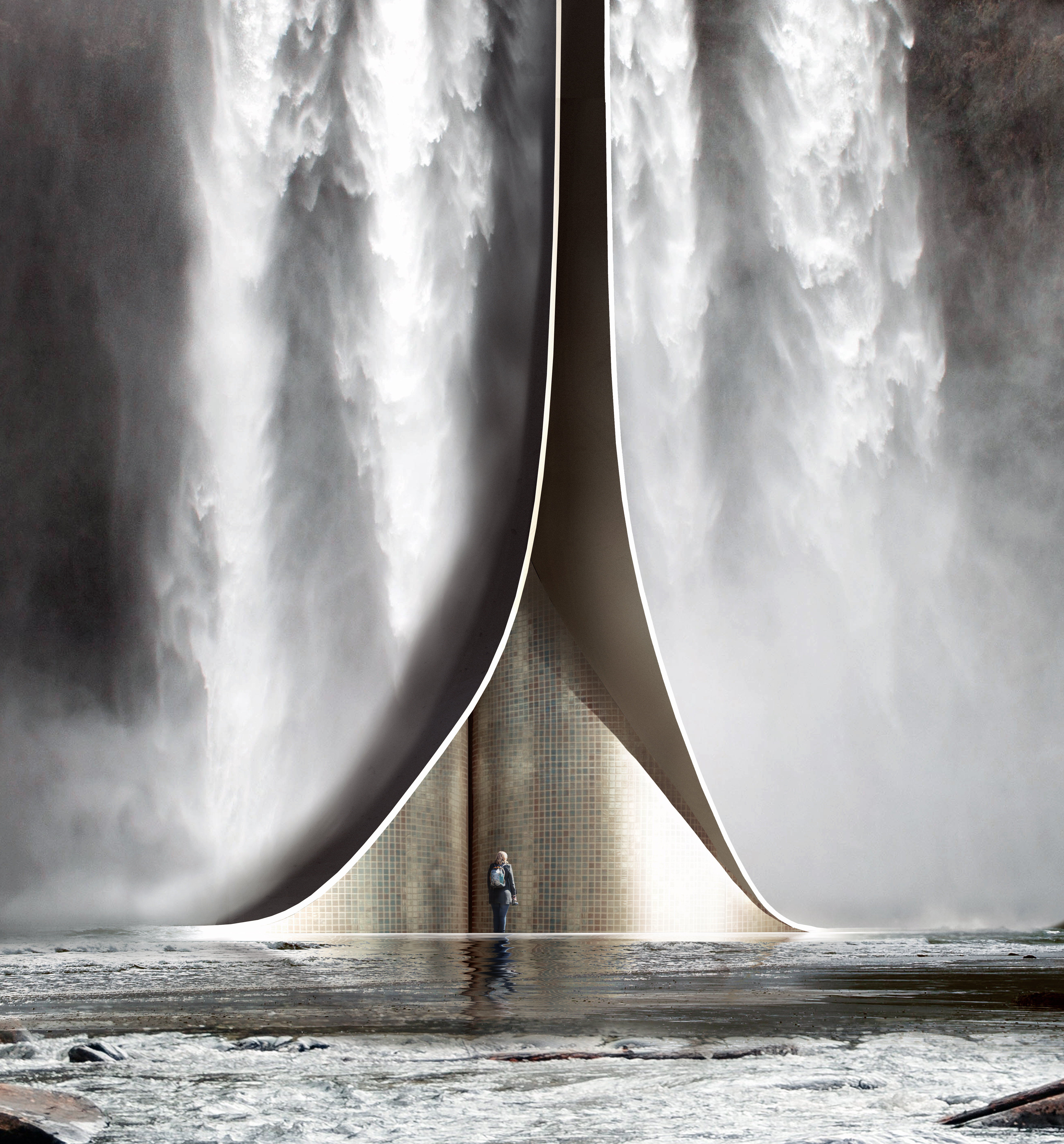 Waterfall Temple by Antireality - Architizer