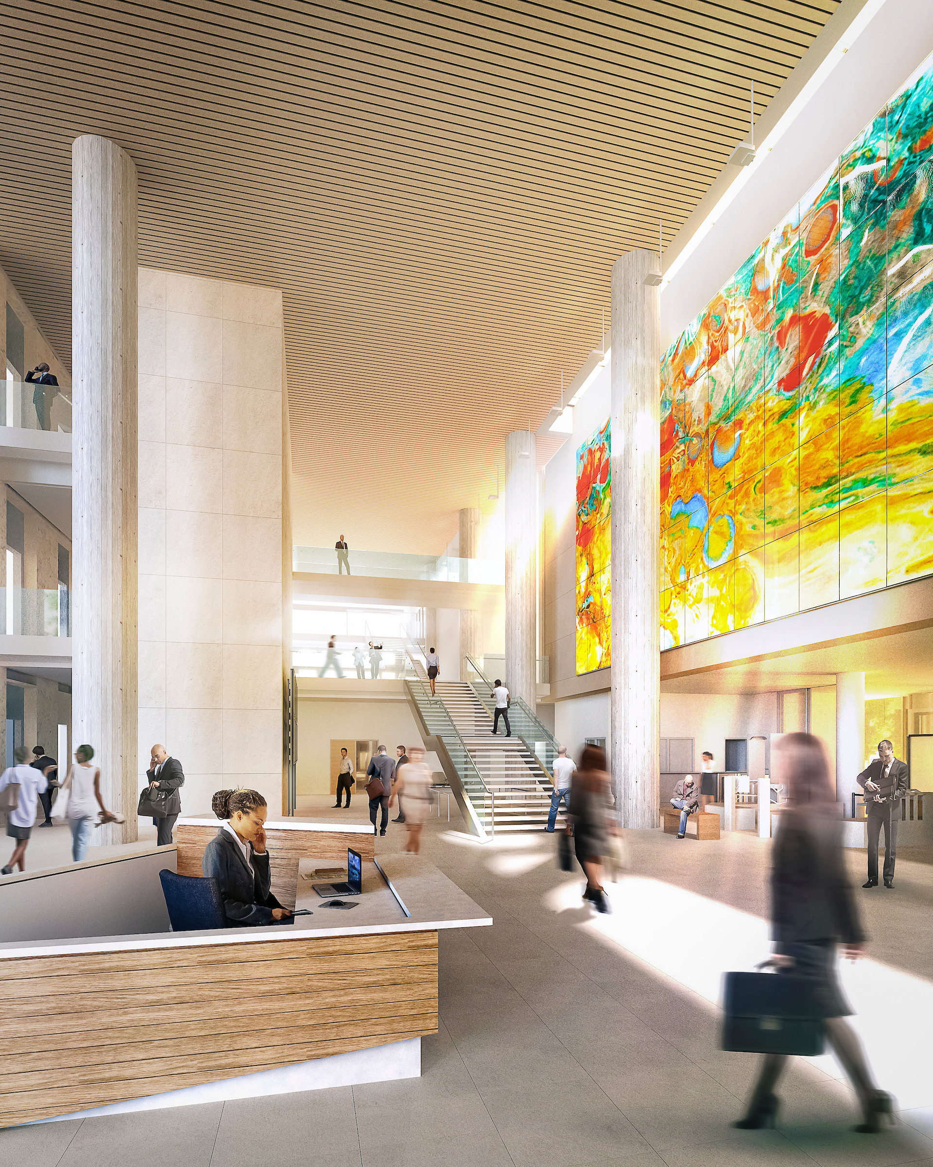 Multnomah County Central Courthouse Lobby Artwork by Bullseye Studio ...