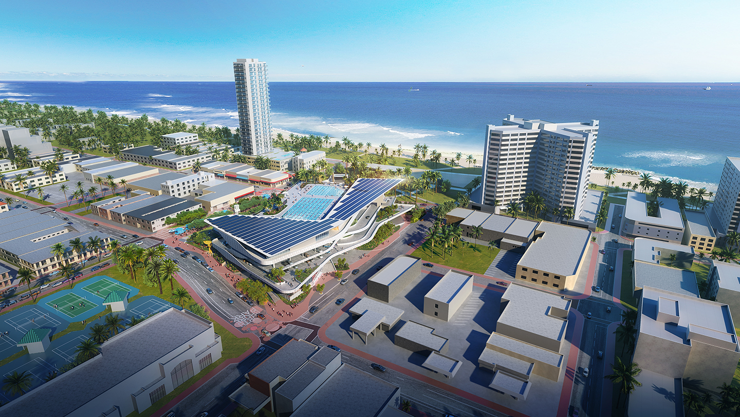 Miami Beach Aquatic Center and Park by Brooks + Scarpa Architects ...