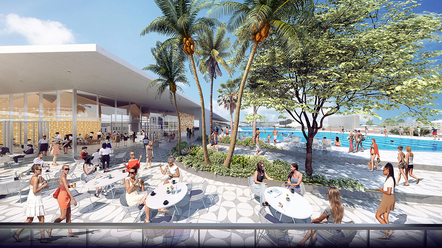 Miami Beach Aquatic Center and Park by Brooks + Scarpa Architects ...