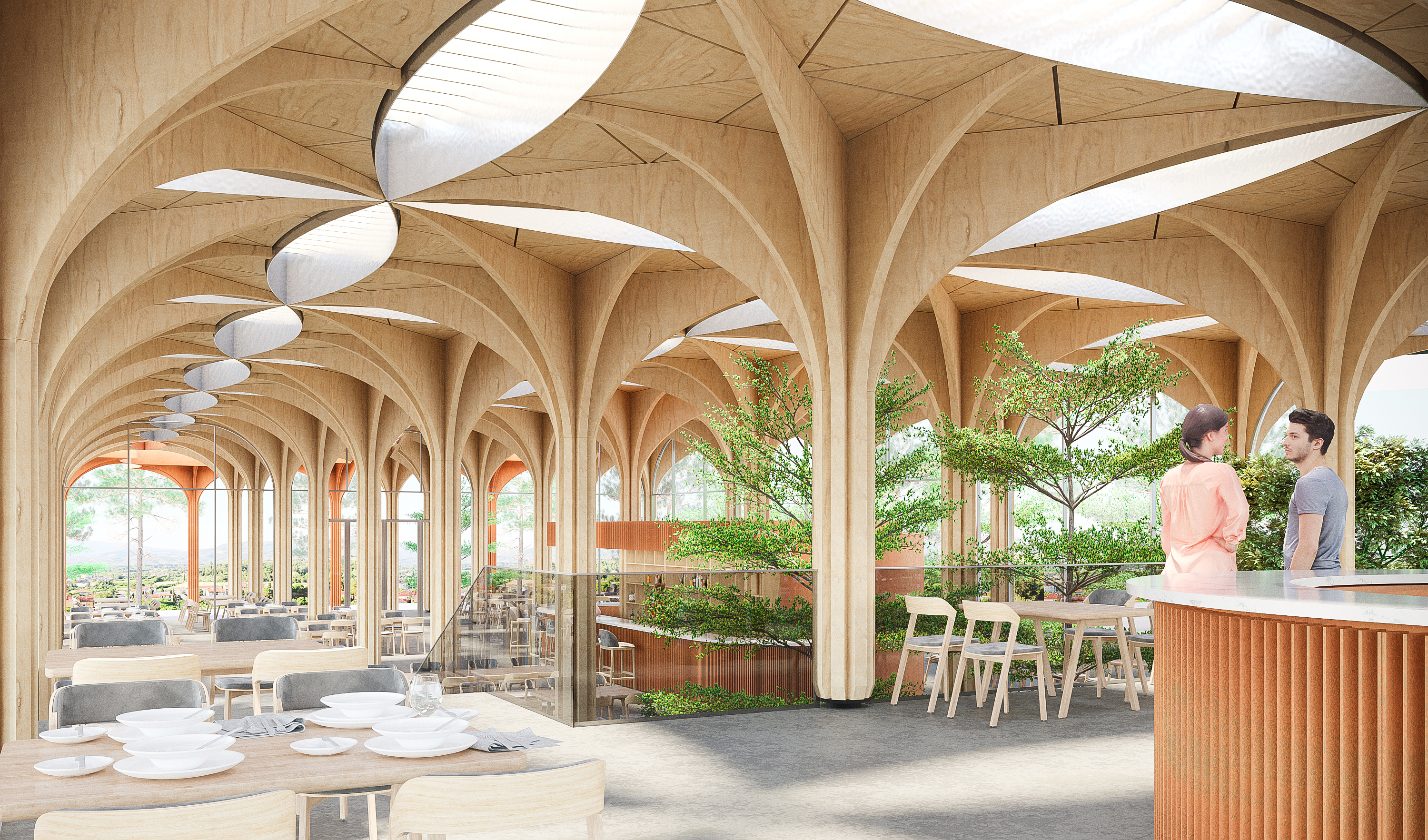 Paper Flower Truss by VHA ARCHITECTS - Architizer