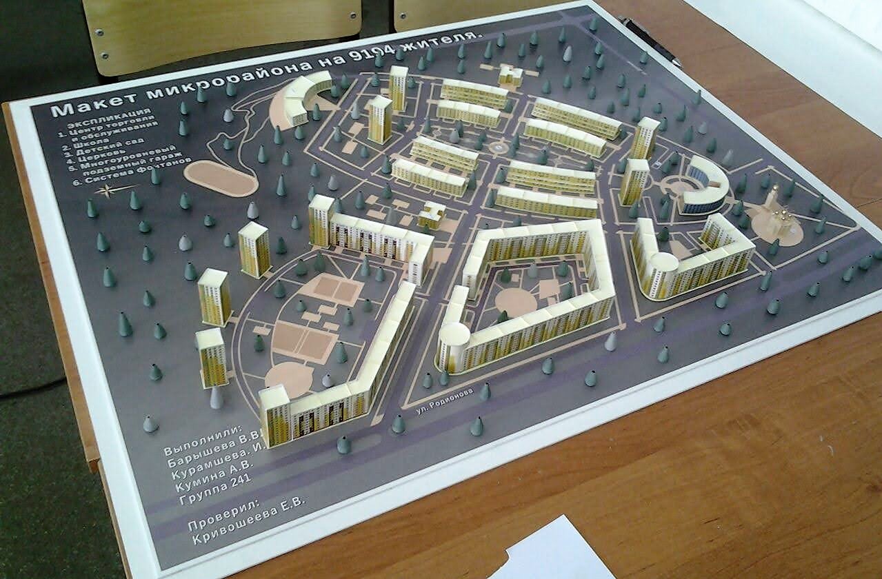 Layout of a microdistrict for 10,000 residents by BaryshevaArch ...
