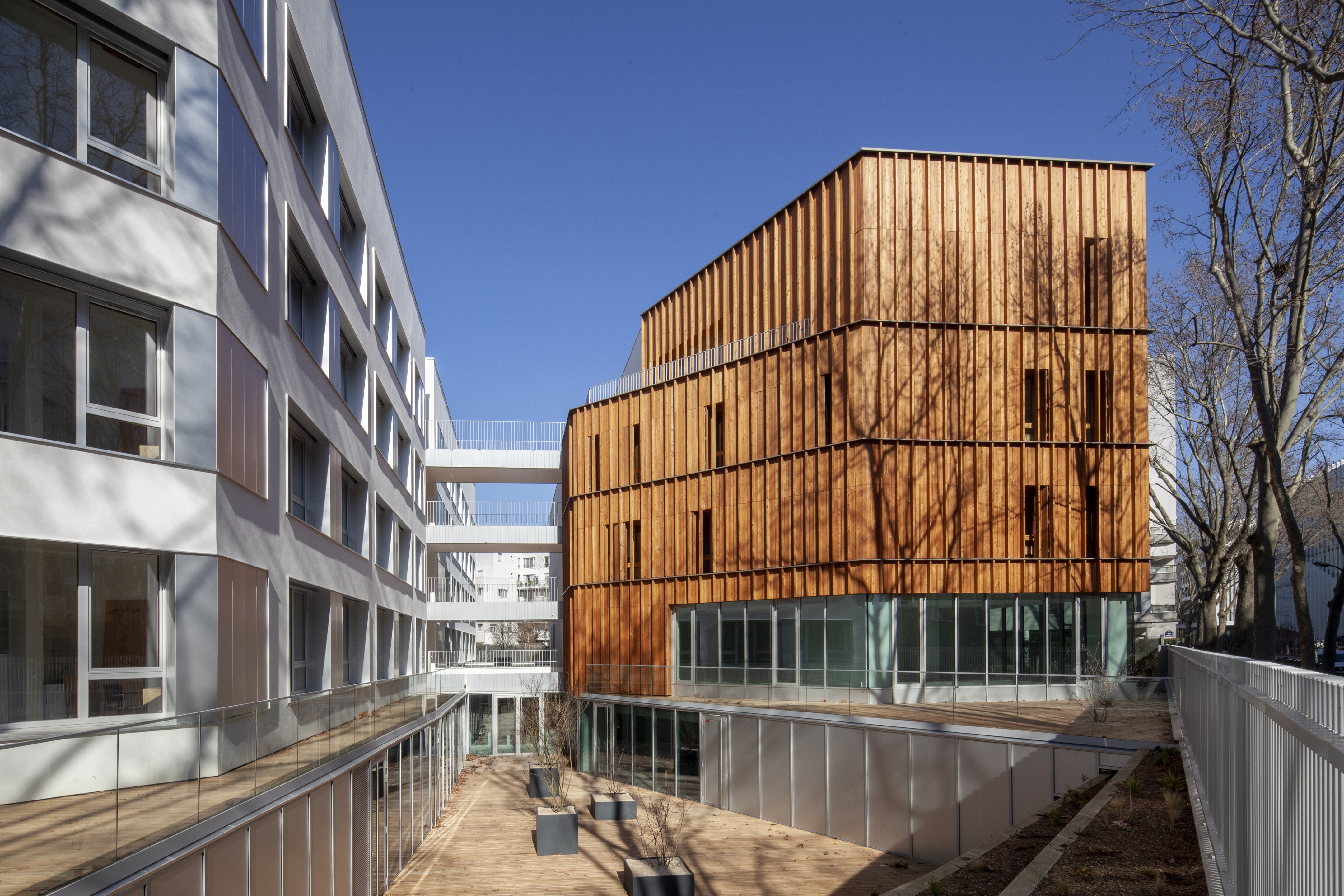 Transformation of an office building into a wood and straw 139 student ...