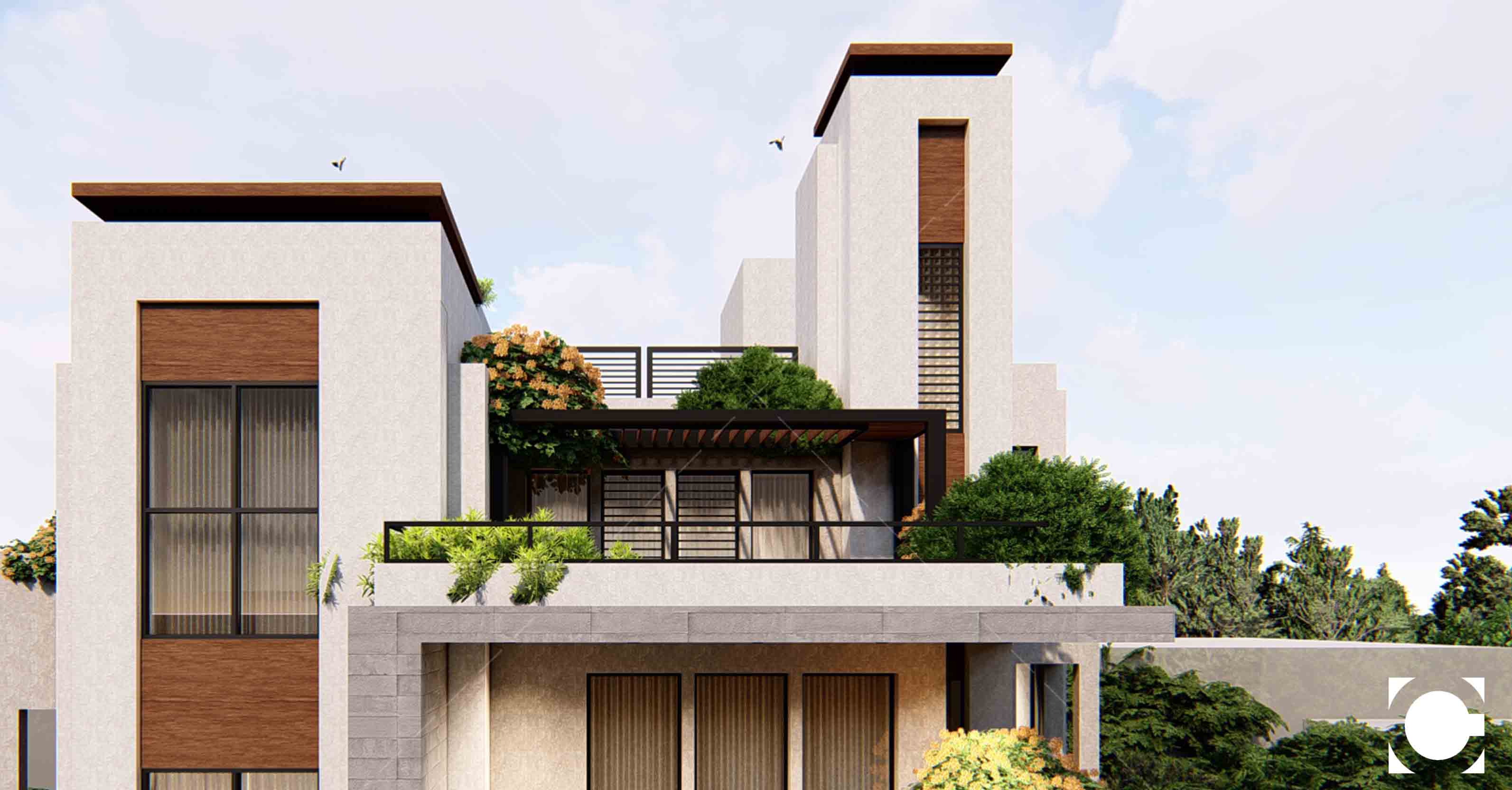 Slotted house by Chaukor Studio - Architizer