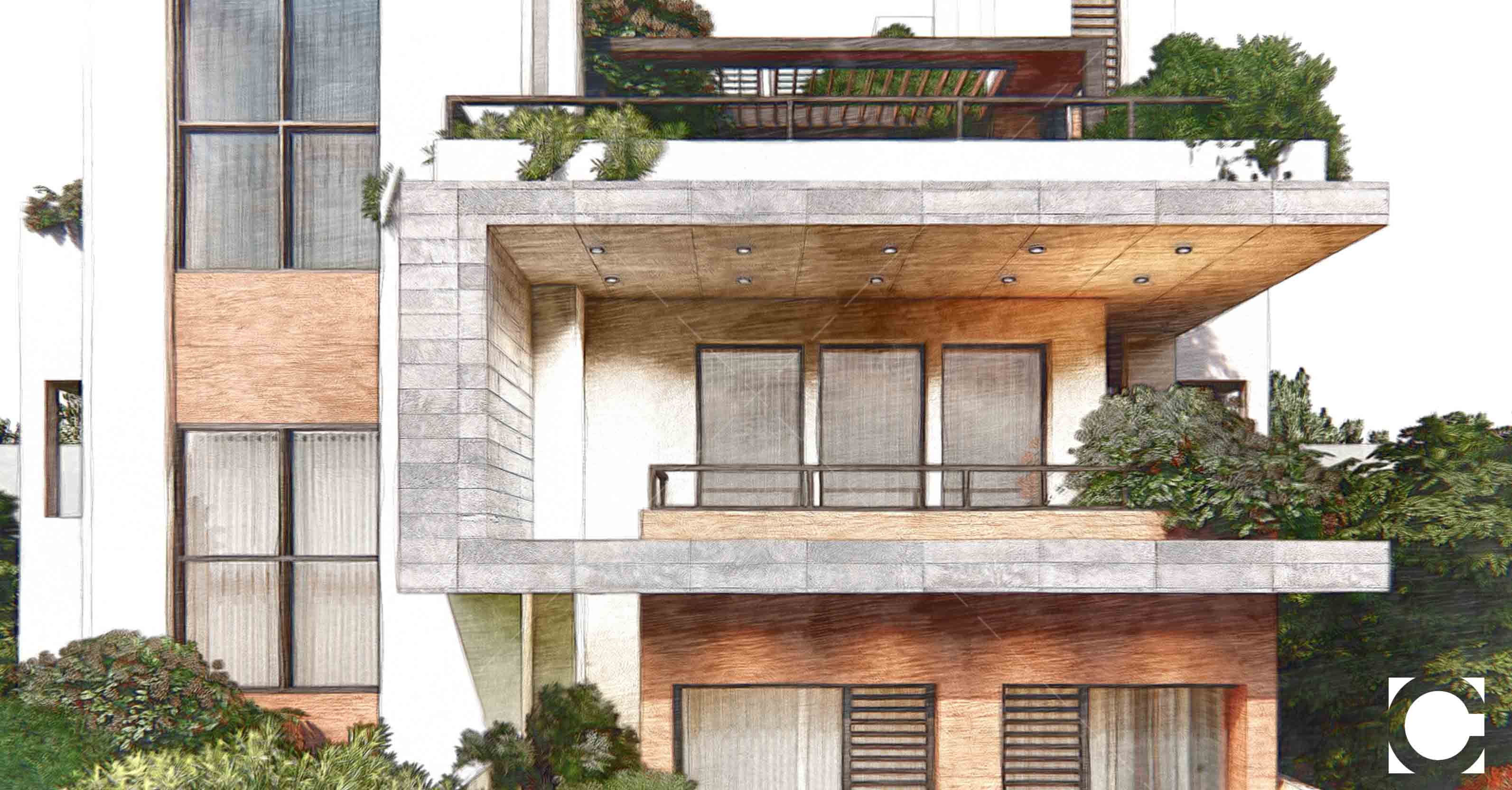 Slotted house by Chaukor Studio - Architizer