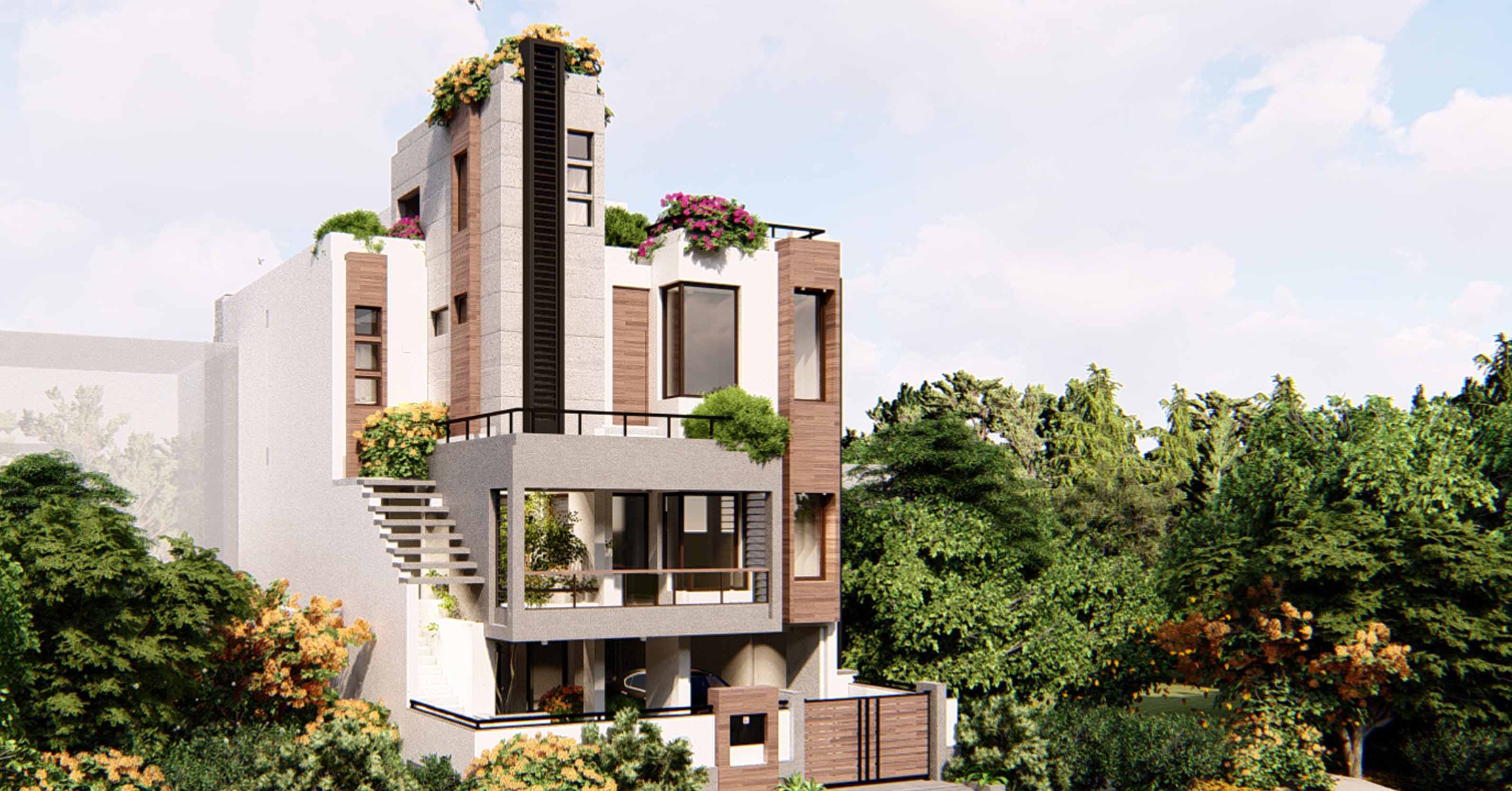 Tetris house by Chaukor Studio - Architizer