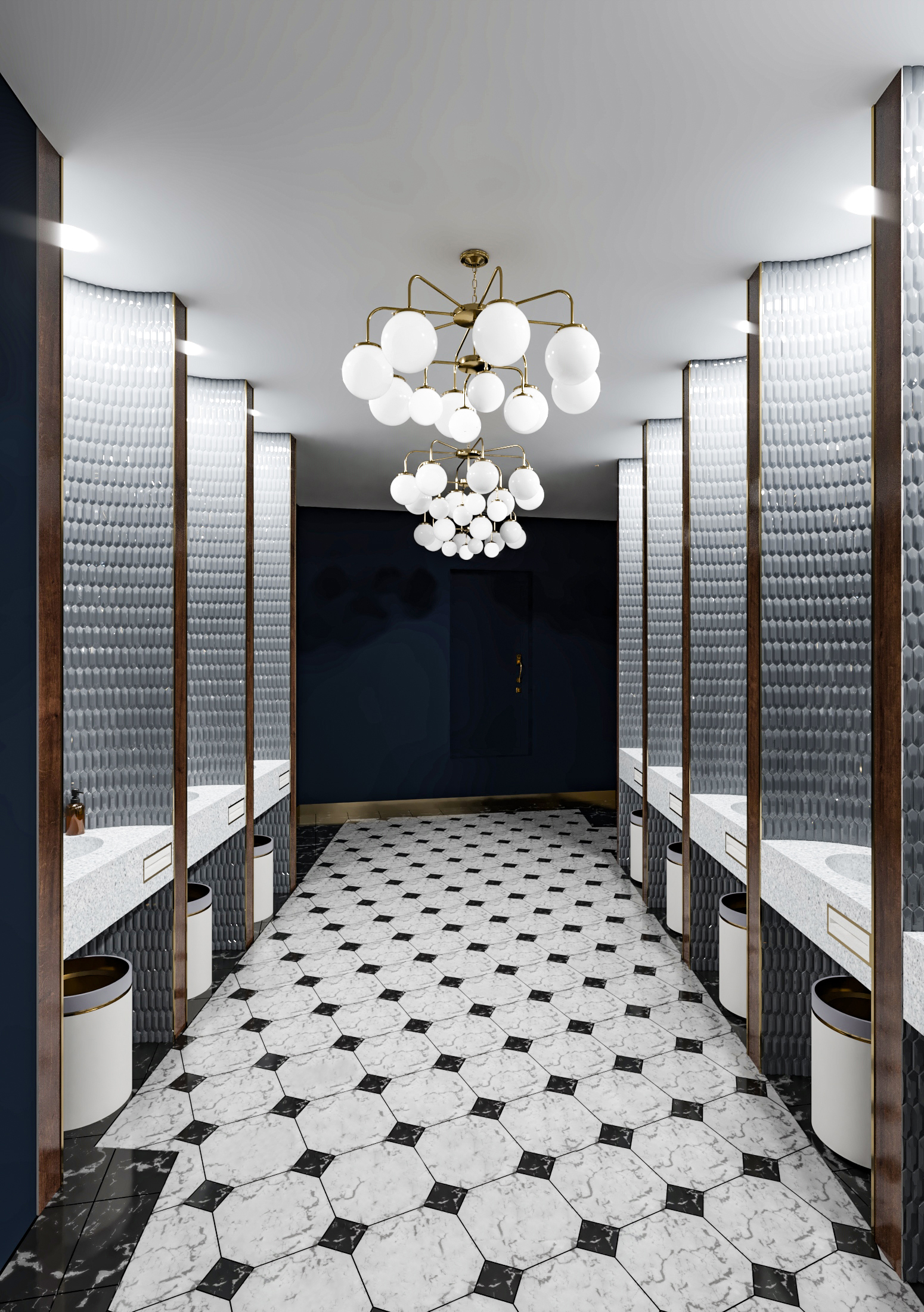 Restroom in Art Deco style by Futuris Architects - Architizer