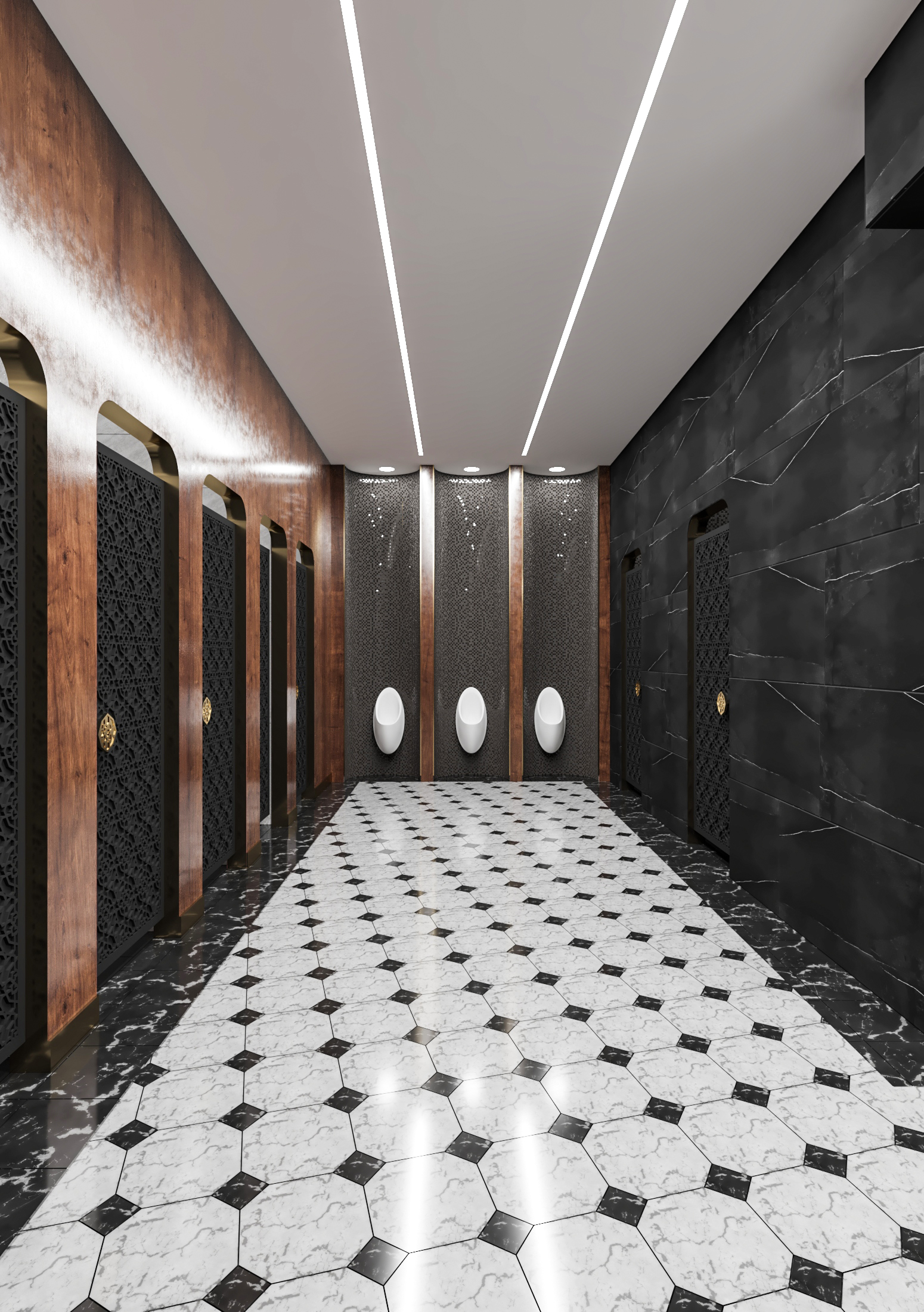 Restroom in Art Deco style by Futuris Architects - Architizer