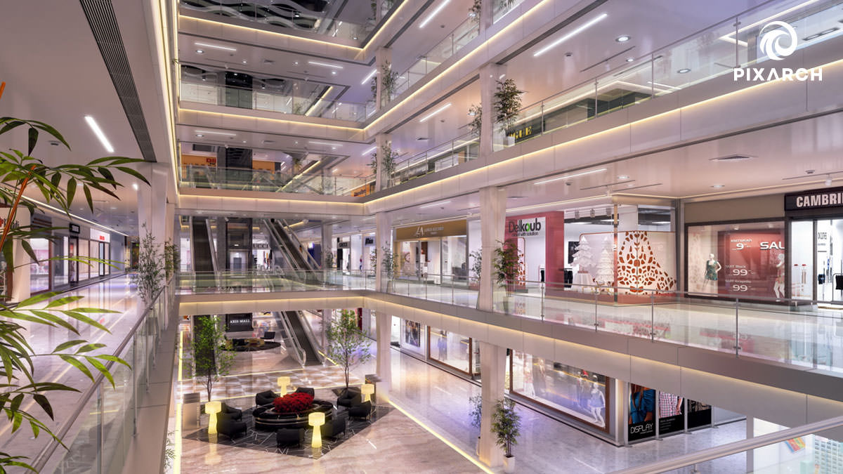 Axis Mall & Apartments Visualized by Pixarch by Pixarch 3D ...