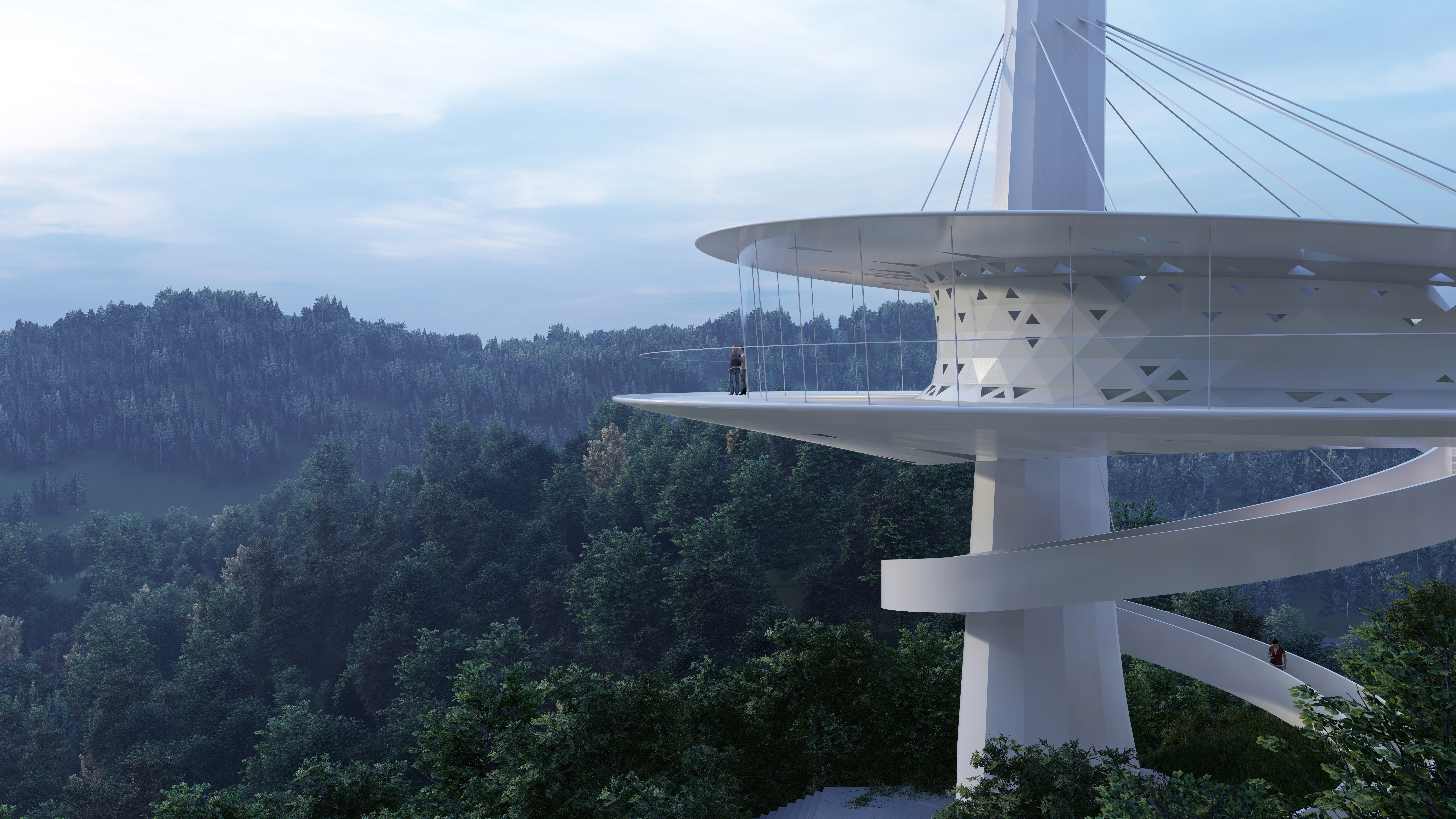 Viewing Platform Under the Moon of Seven Villages by Archermit - Architizer