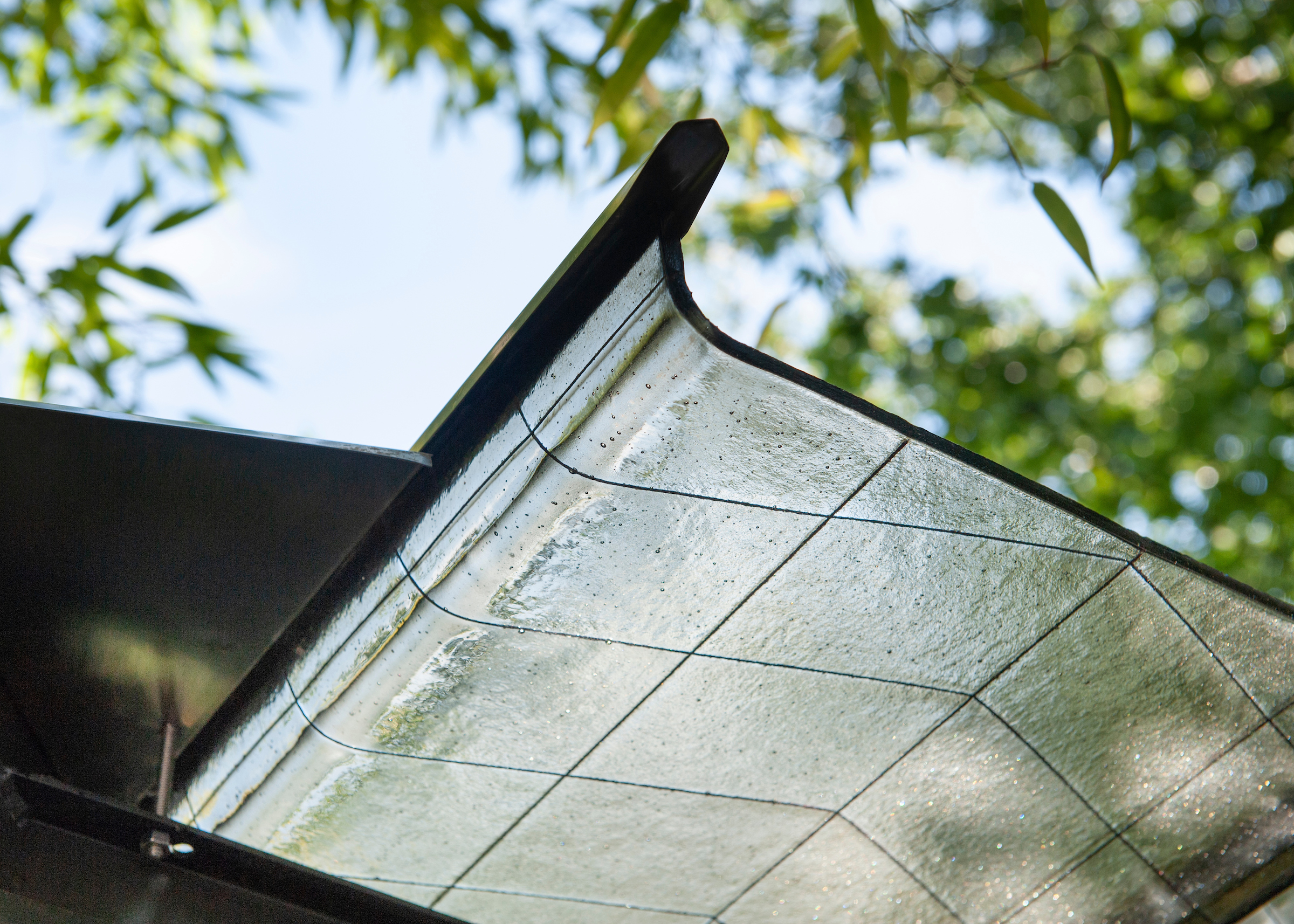 Chevron Wired Panels: Lychgate Roof by Bullseye Studio - Architizer