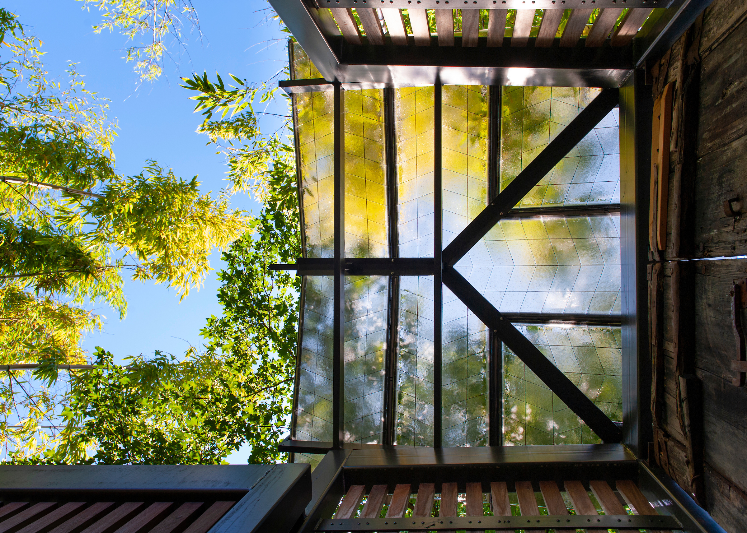 Chevron Wired Panels: Lychgate Roof by Bullseye Studio - Architizer