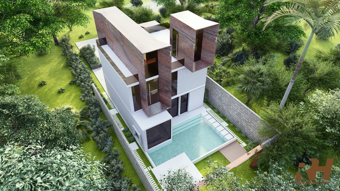 Residential House 3D Rendering by Rendering Hub - Architizer