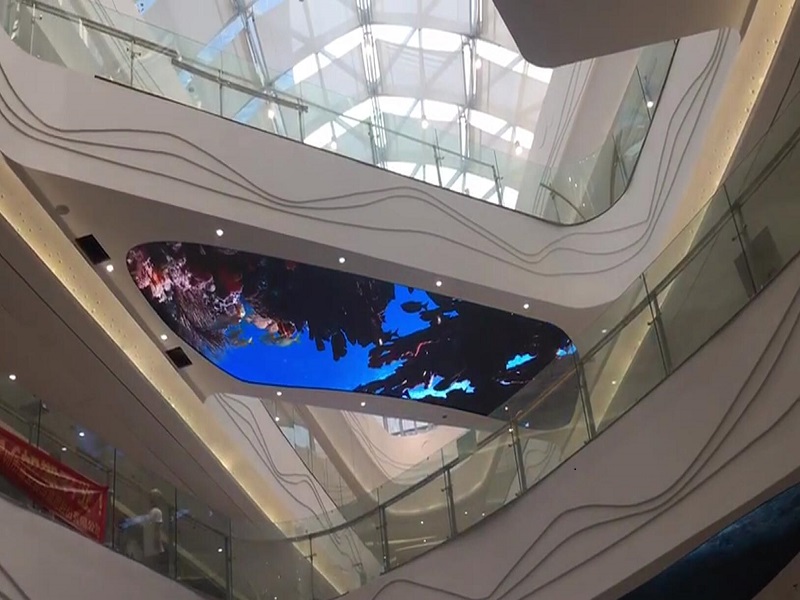 P3 CEILING LED SCREEN IN A SHOPPING MALL IN SINGAPORE by Shenzhen HTJ ...