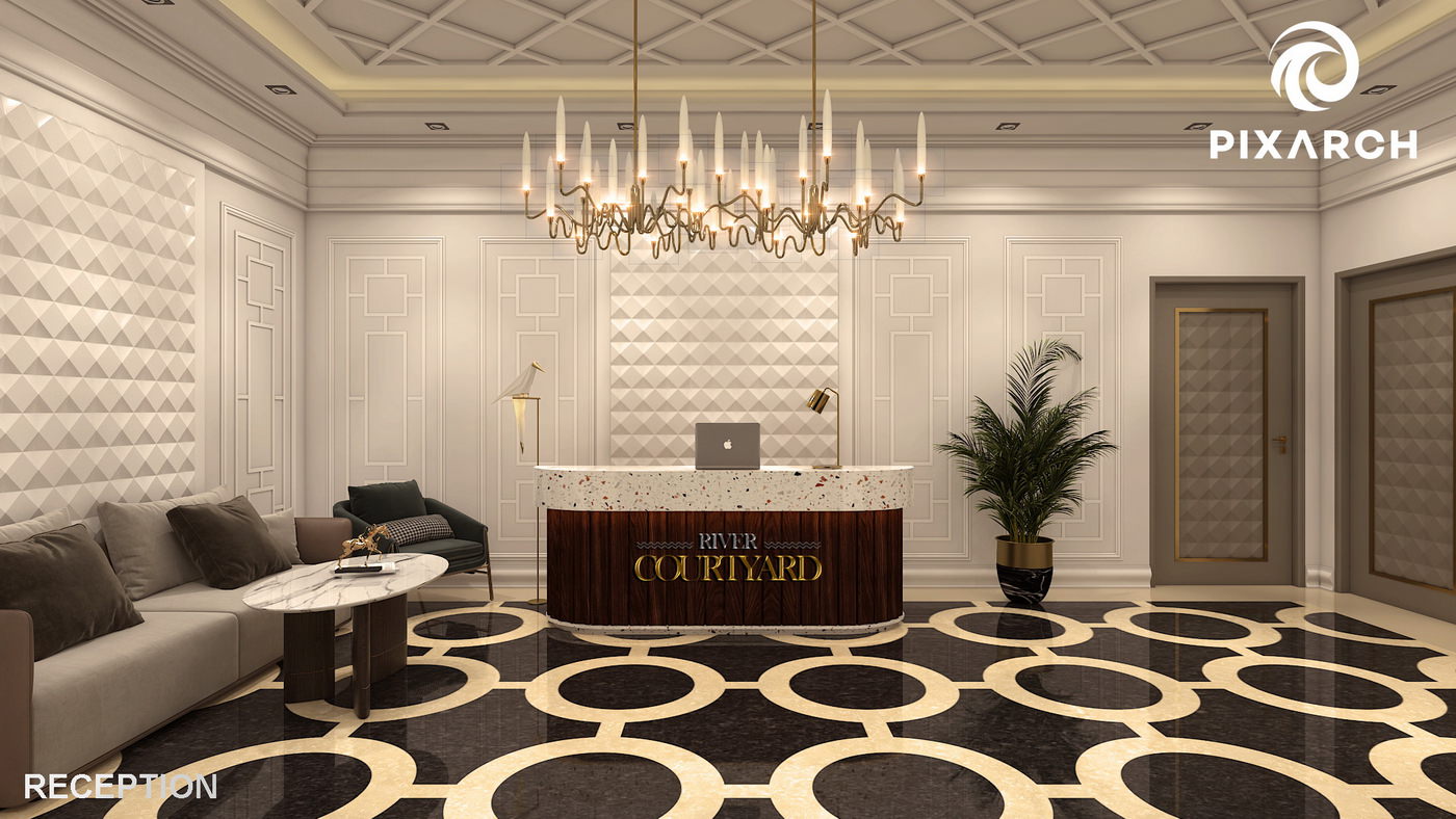 River Courtyard Visualized by Pixarch by Pixarch 3D Architectural ...