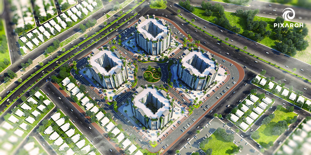 Paragon Towers Visualized by Pixarch by Pixarch 3D Architectural ...