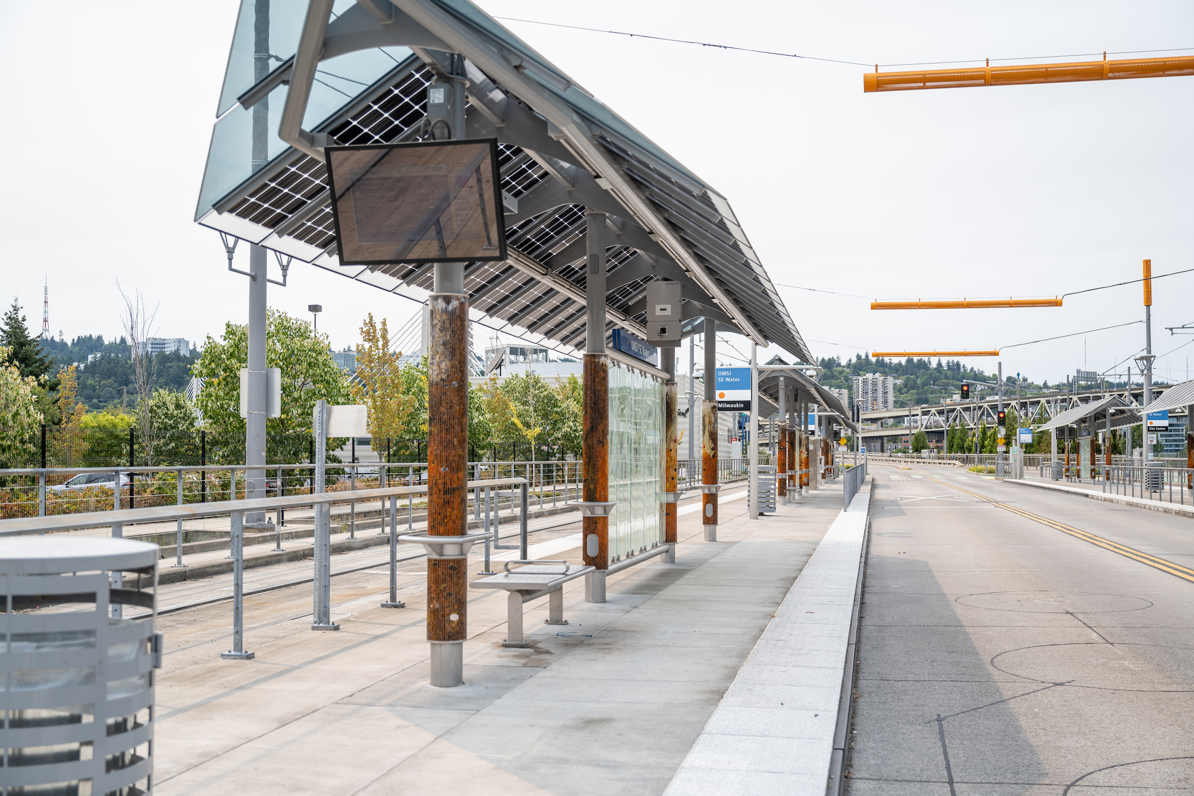TriMet Orange Line Mosaic Columns by Bullseye Studio - Architizer
