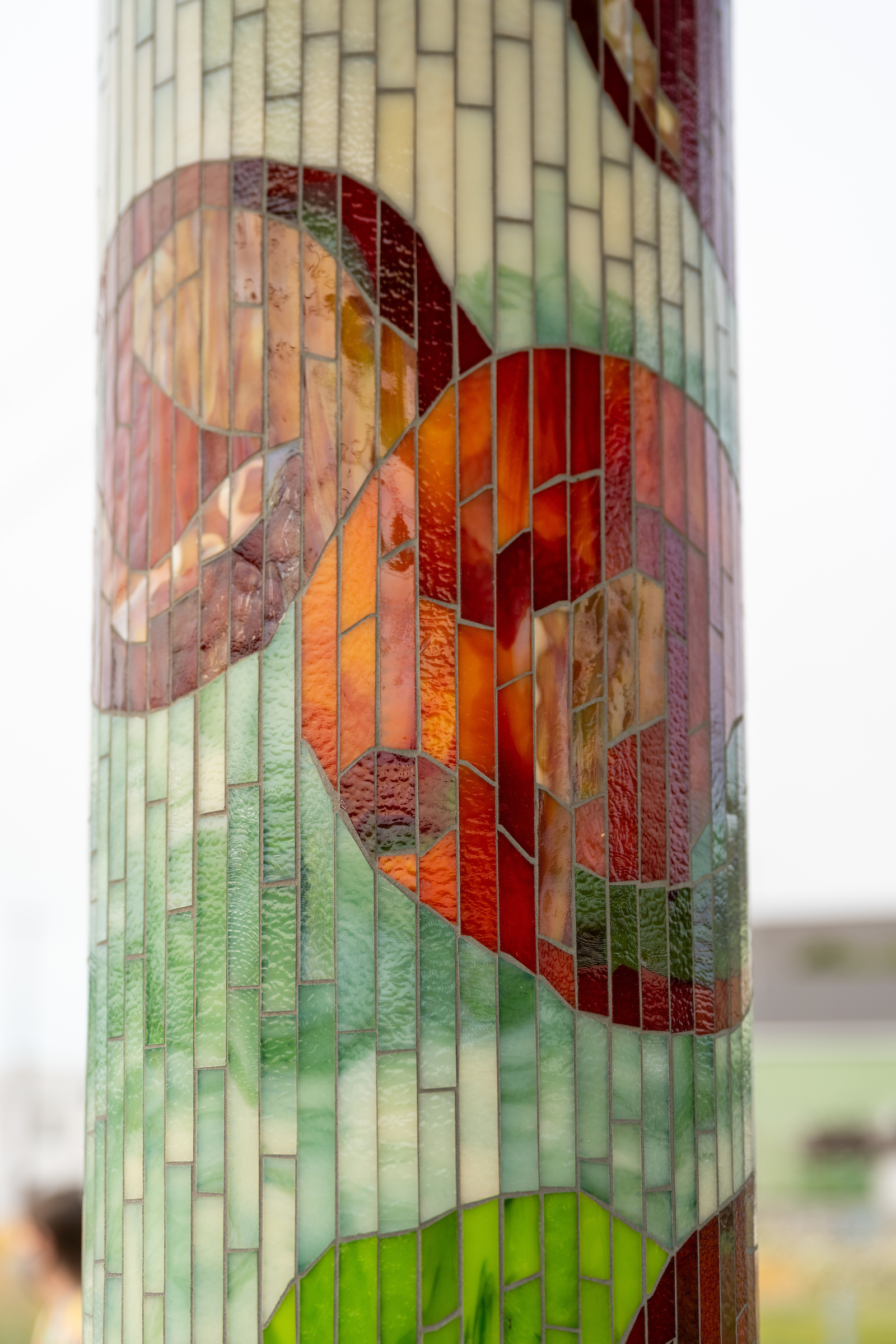 TriMet Orange Line Mosaic Columns by Bullseye Studio - Architizer