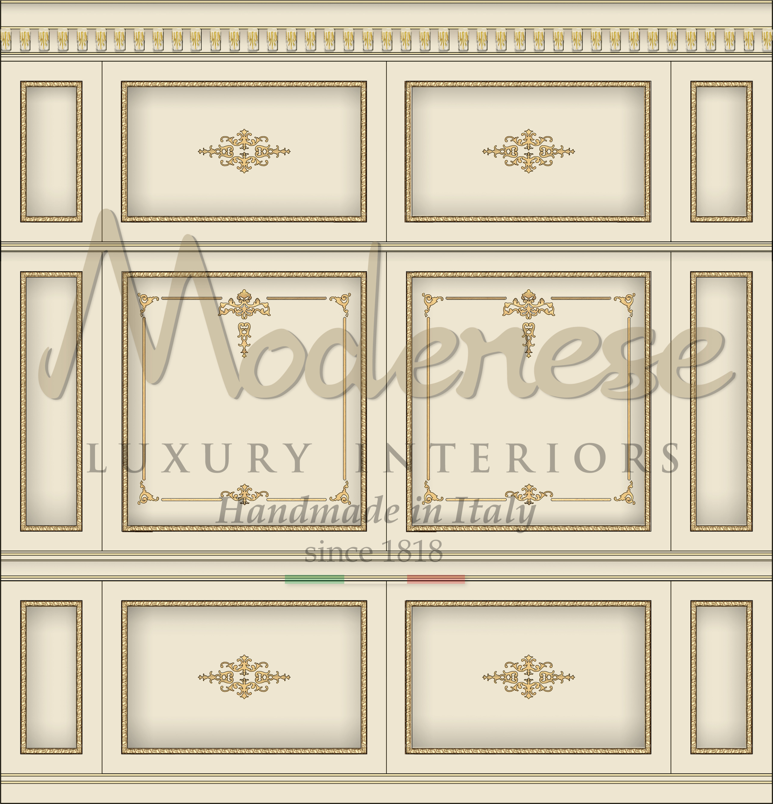 Gorgeous Interior Design With Boiserie Panels by MODENESE Luxury ...