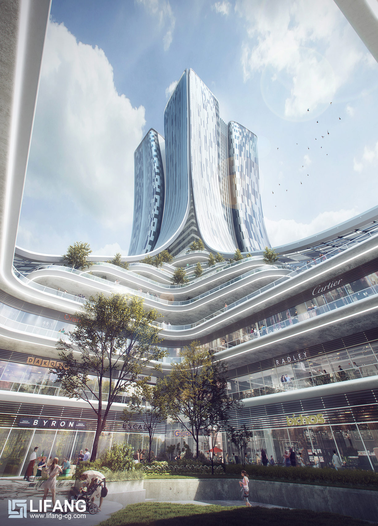 High Rise/Tower/Mixed Use/Urban Design Renderings by LiFang Vision ...