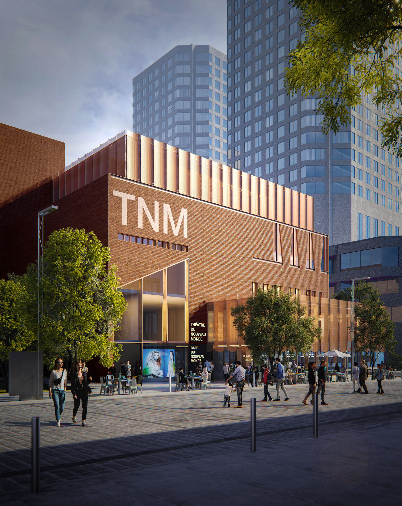 3D exterior visualization of a theatre renovation proposal by Lunas ...