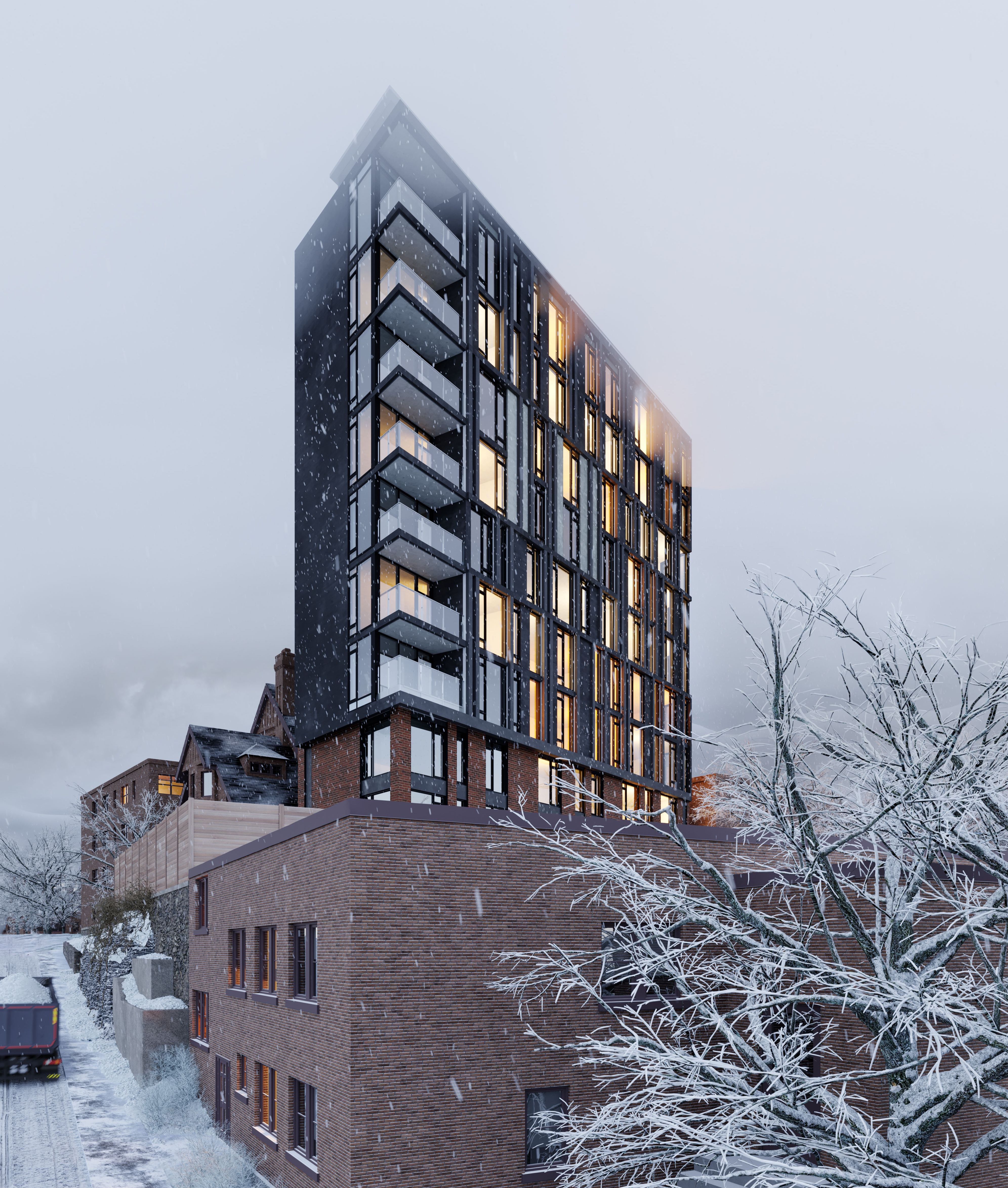 High-rise residential building addition to a Heritage House by ...